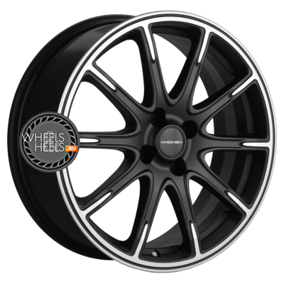 Диск автомобильный литой Khomen Wheels KHW1707 (XRay) 17x6.5 4x100 et41 dia60.1 Black-FP matt