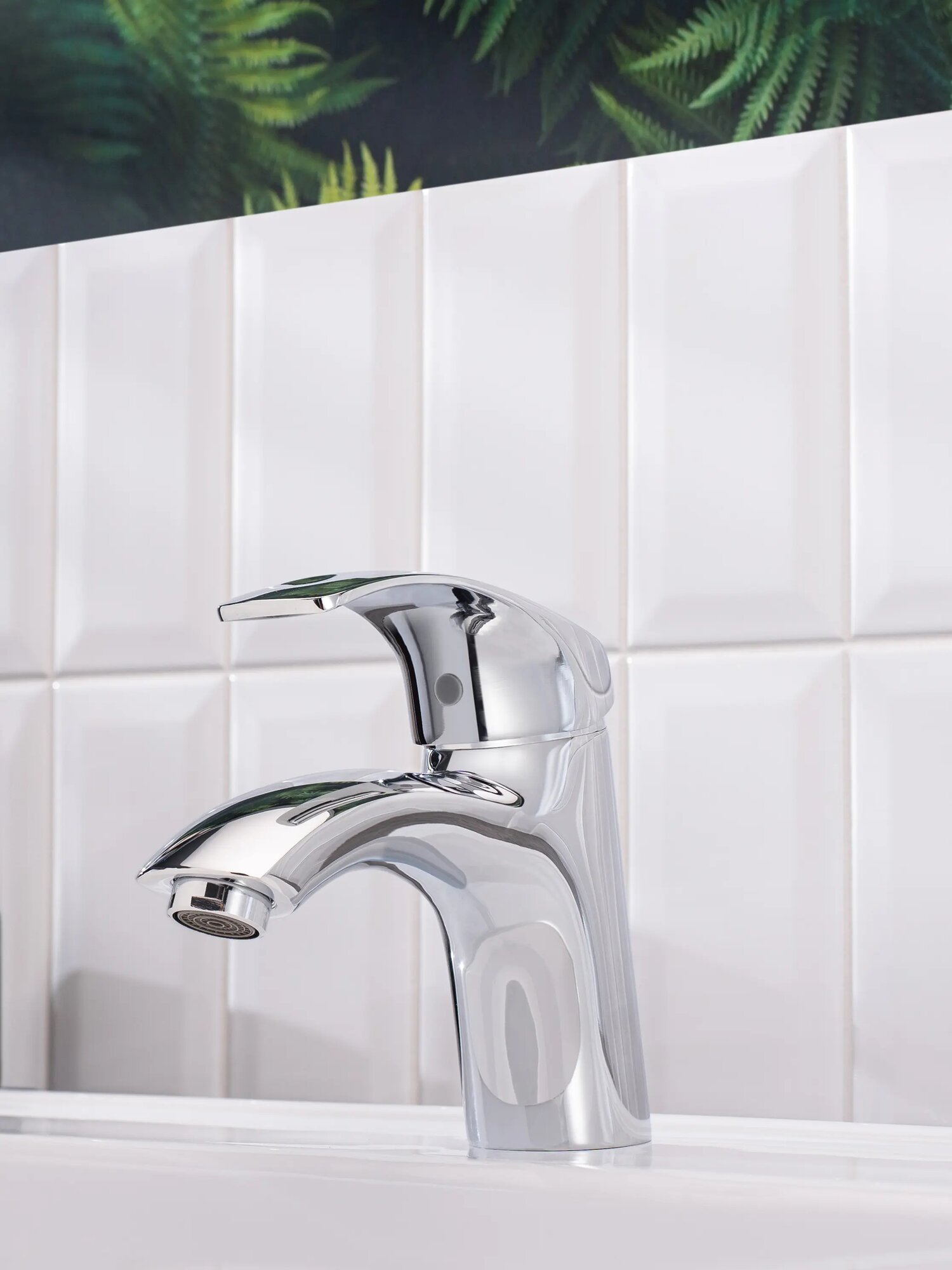 Смеситель для раковины, Boou B8174-1J, латунь, монолитный корпус, однорычажный