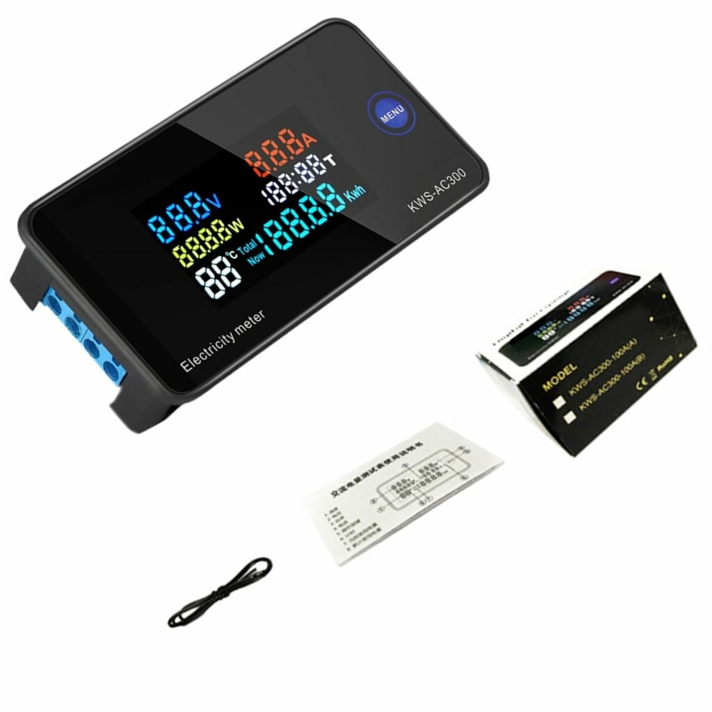 Измеритель напряжения и тока 20 А со светодиодным дисплеем повышенной видимости Вольтметр Амперметр для точного электрического мониторинга