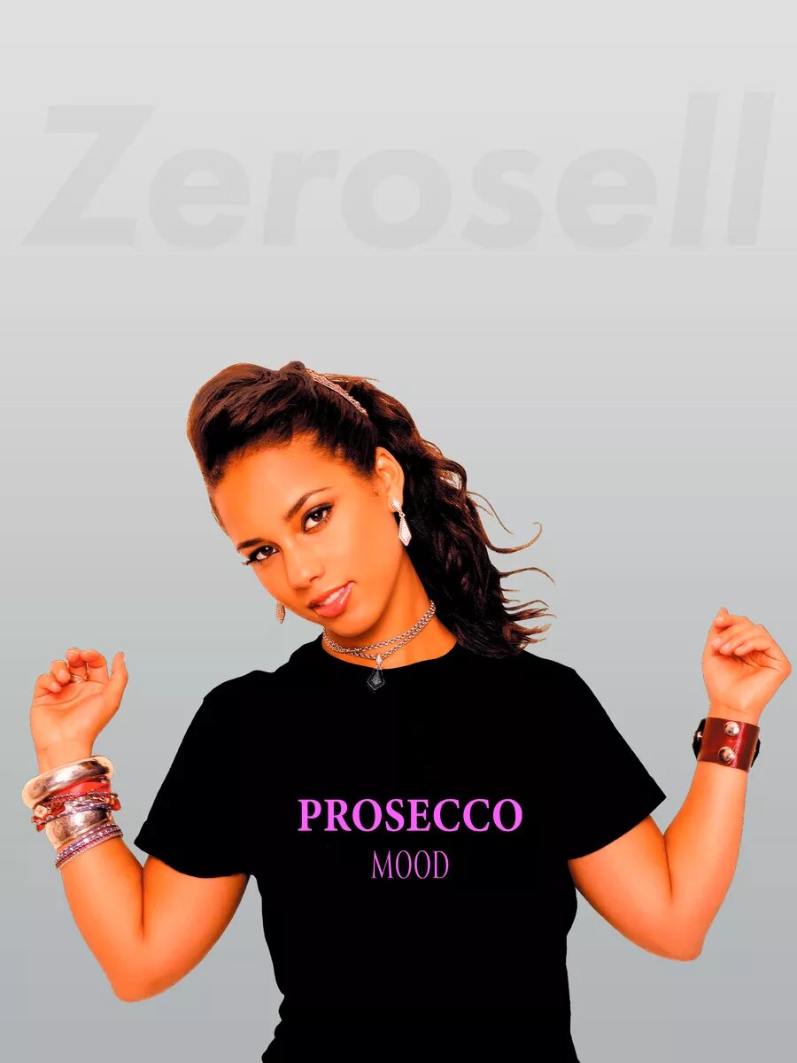 Футболка TREND.LAB с надписью prosecco просекко