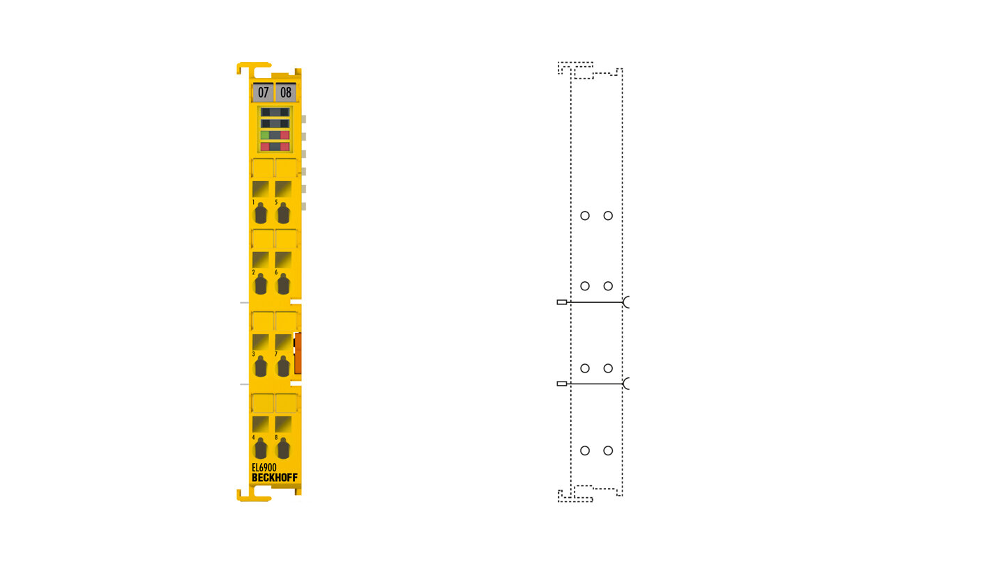 Контроллер безопасности Beckhoff EL6900 188 мА EtherCAT