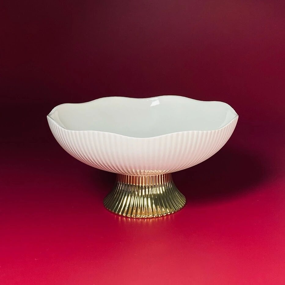 Фруктовница 25,5х13см на ножке MULTICOLOR Фарфор 163-021 118-163-021