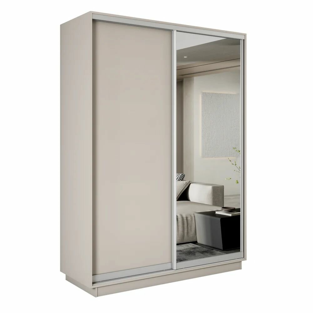 Шкаф-купе Экспресс 2х-дверный 1200*2400*450 ЛДСП/зерк Кашемир