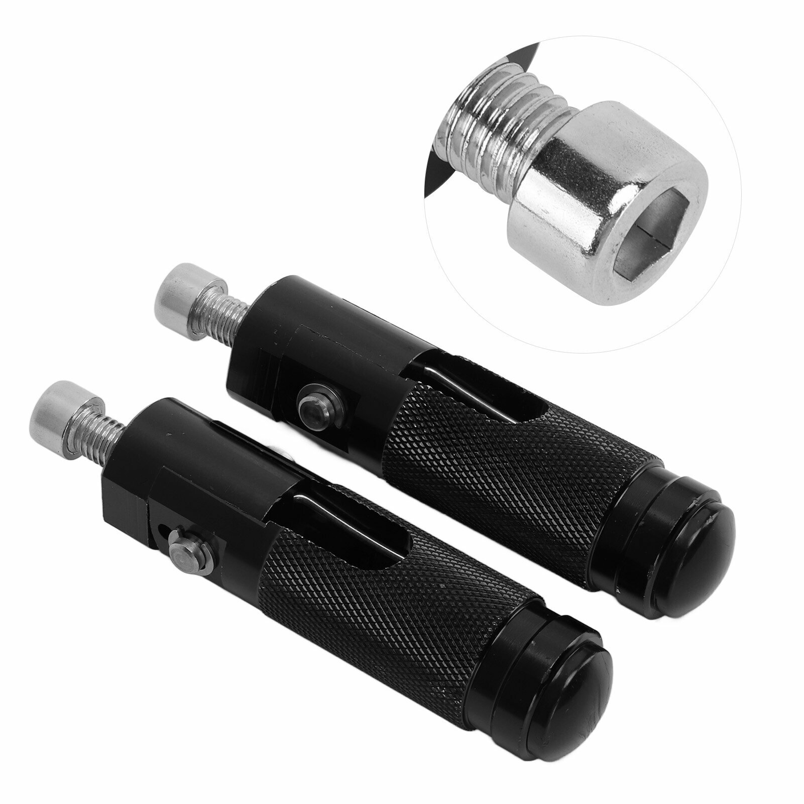 Универсальная складная подставка для ног из алюминиевого сплава для мотоцикла, сменная подставка для ног, черная