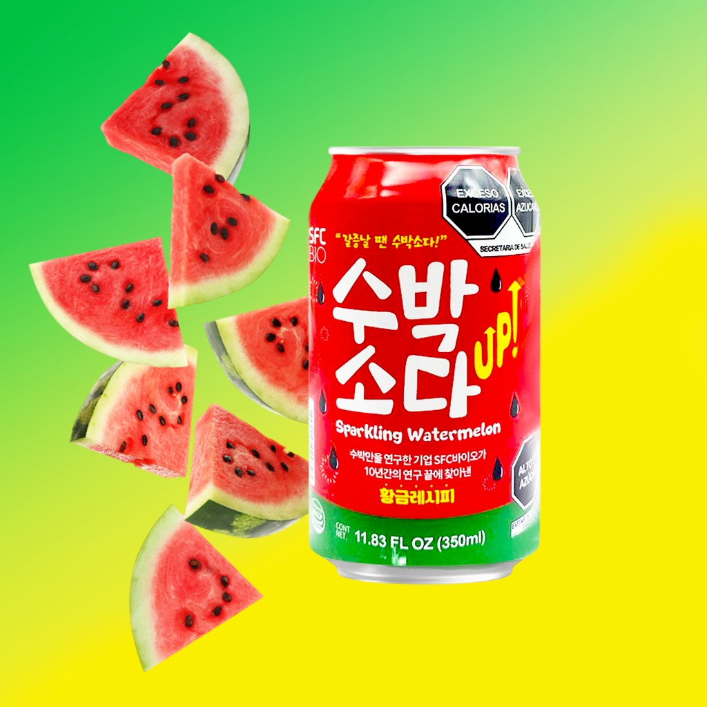 Напиток газированный безалкогольный с арбузным соком SFC BIO 350 мл, Южная Корея