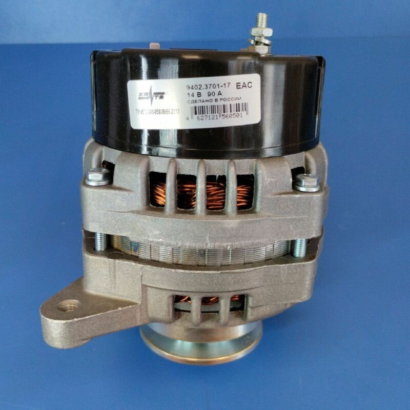 Генератор "КЗАТЭ" для автомобилей ГАЗель дв.402, 4216 Евро-3, УАЗ профиль А (90А)