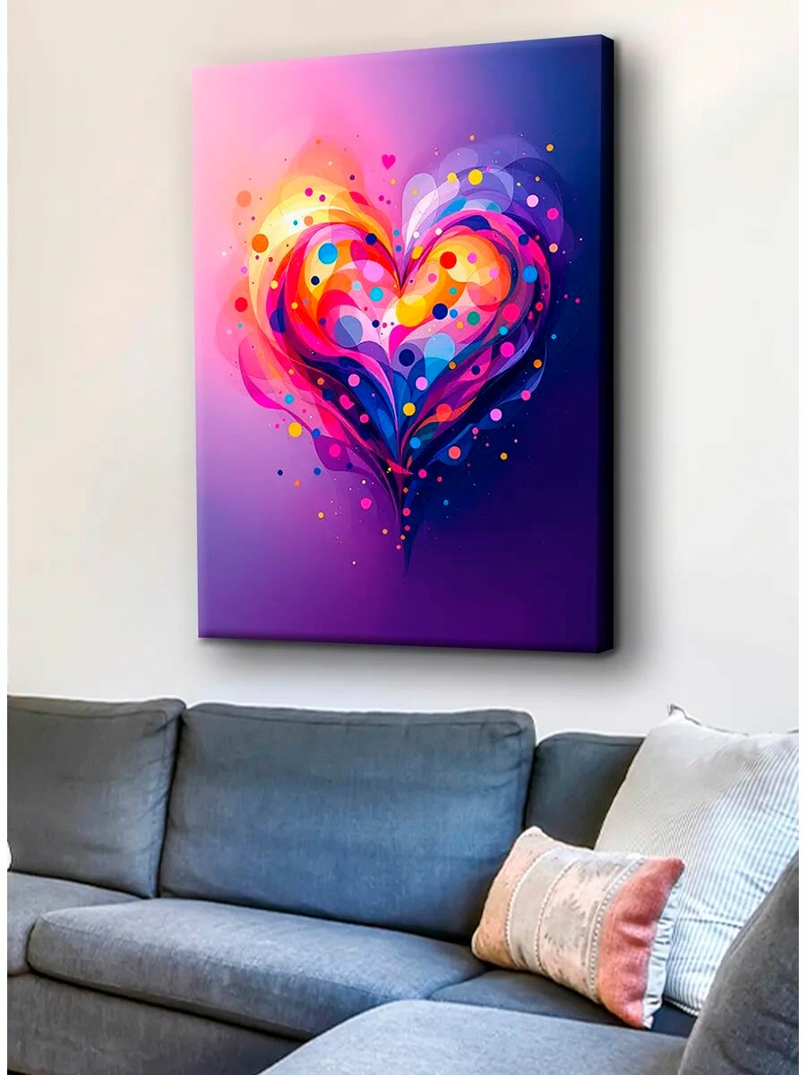 Картина "Сердце", галерейная 50х70см 1шт.
