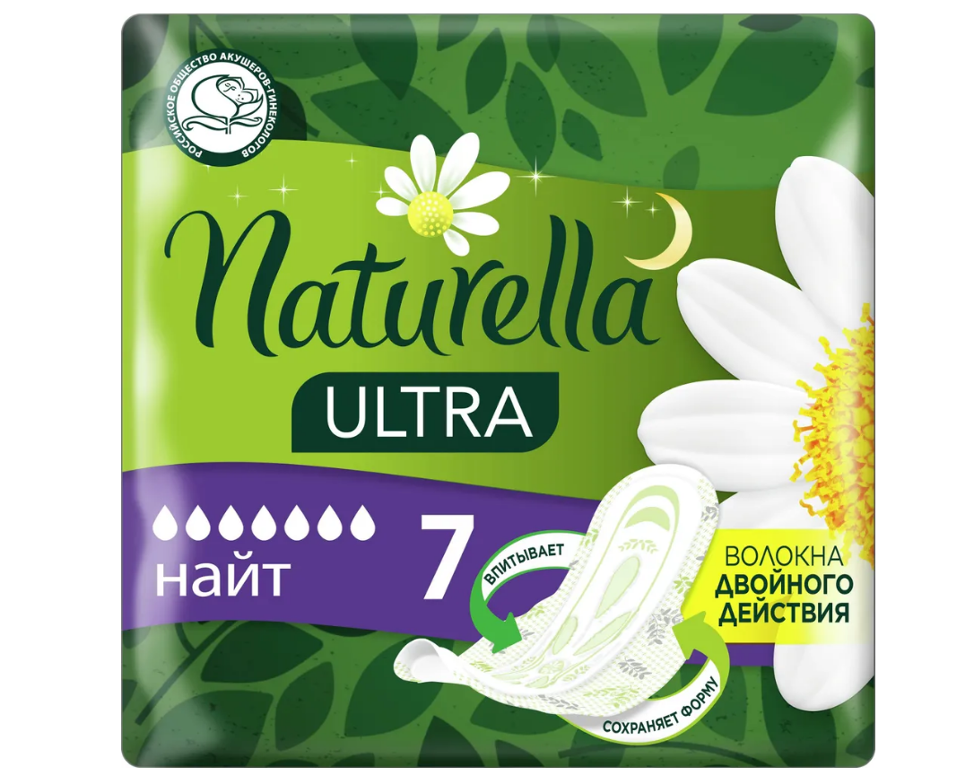 Прокладки женские ночные NATURELLA Ultra Найт, 7 шт (4 упаковки в наборе)