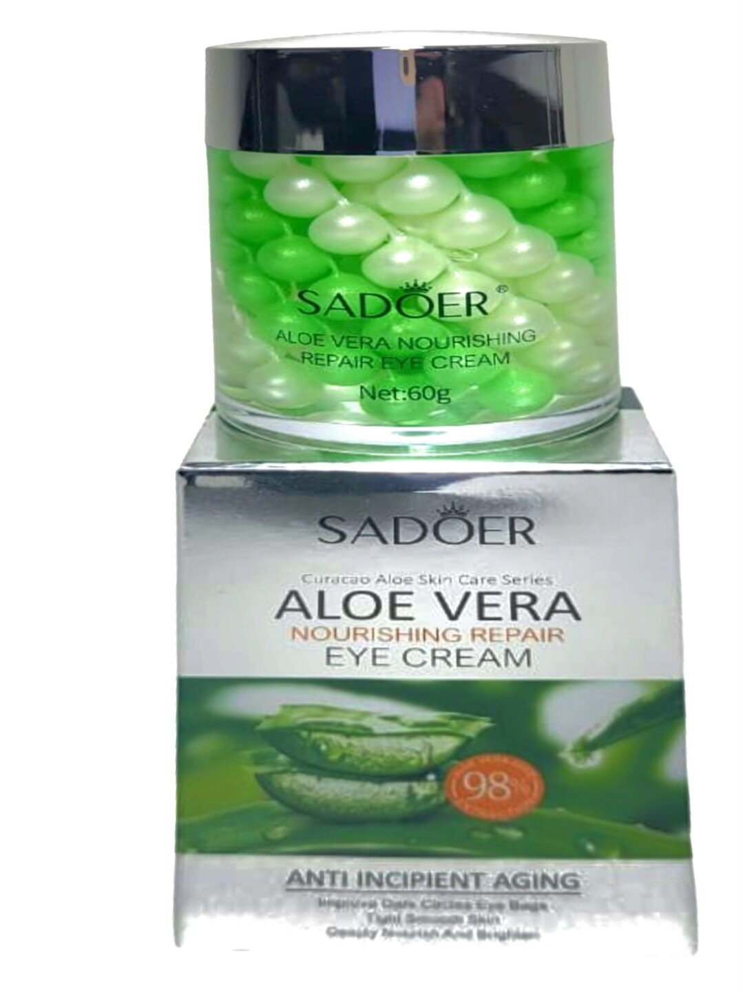 Питательный крем для глаз с морскими водорослями, против отечности и морщин, 60 г