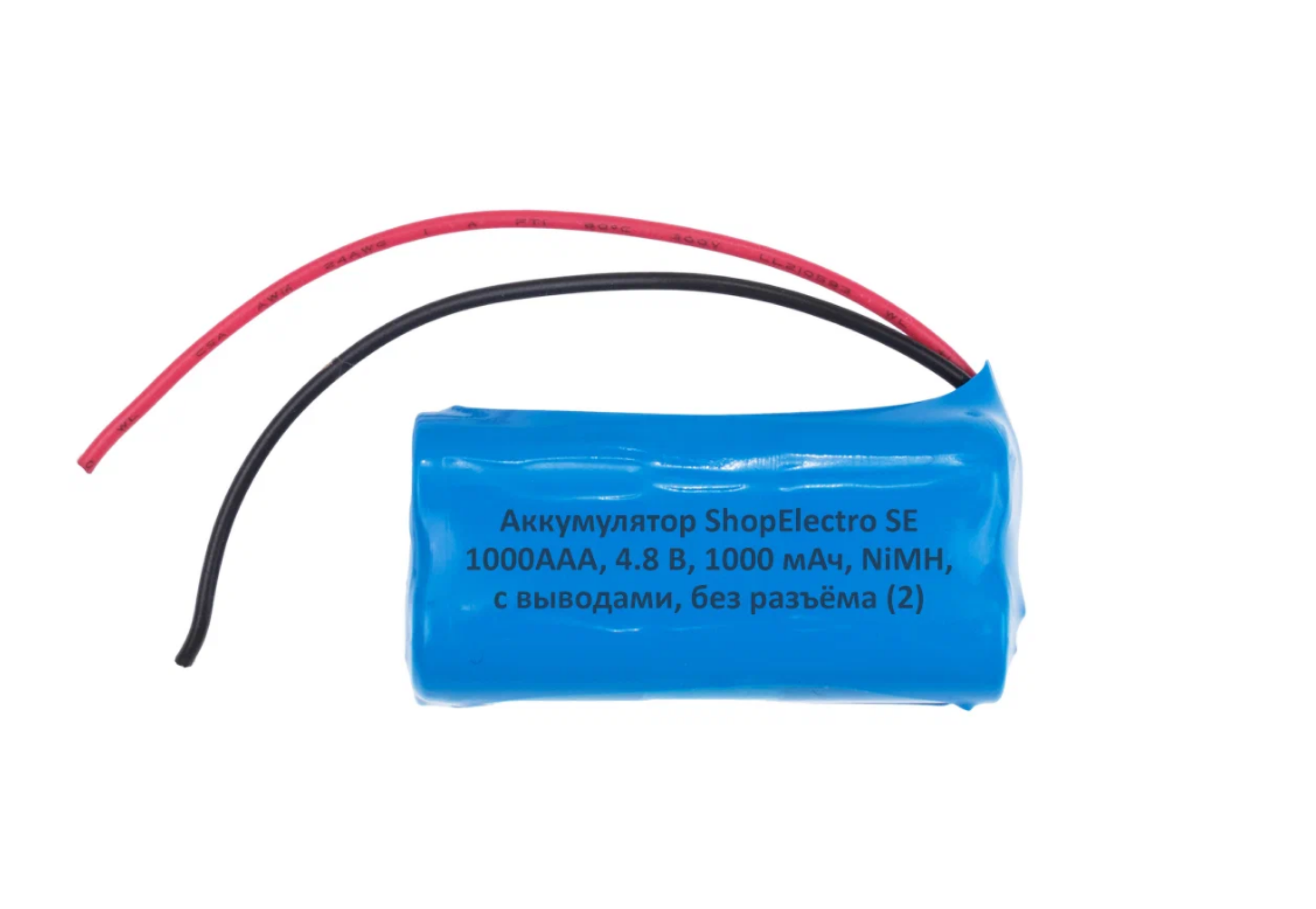 Аккумулятор ShopElectro SE1000ААА, 4.8 В, 1000 мАч/ 4.8 V, 1000 mAh, NiMH, с выводами, без разъёма (2)