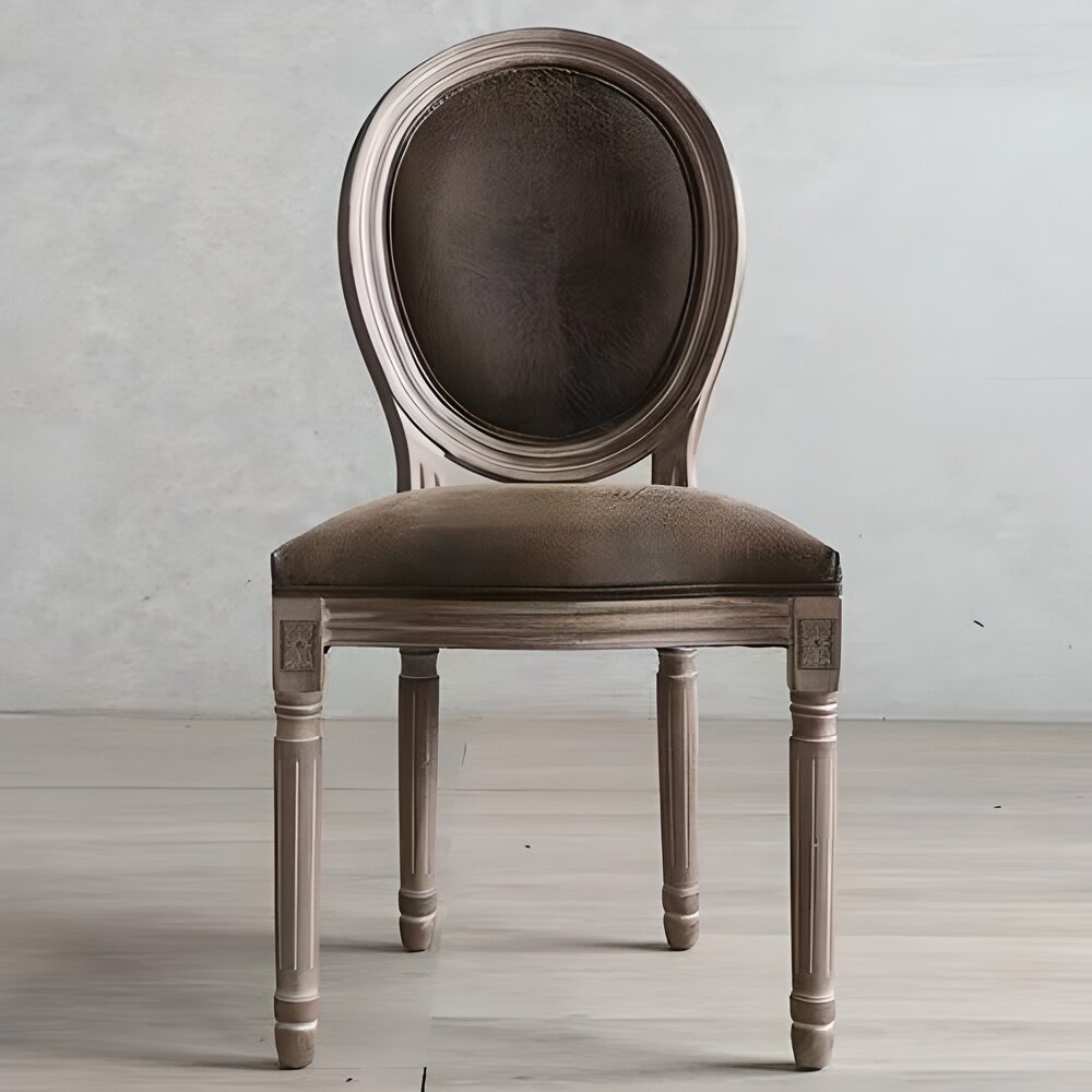 Стул, дизайн ар-деко, фанера, искусственная кожа, черный, для сада, 54 x 48 x 93см