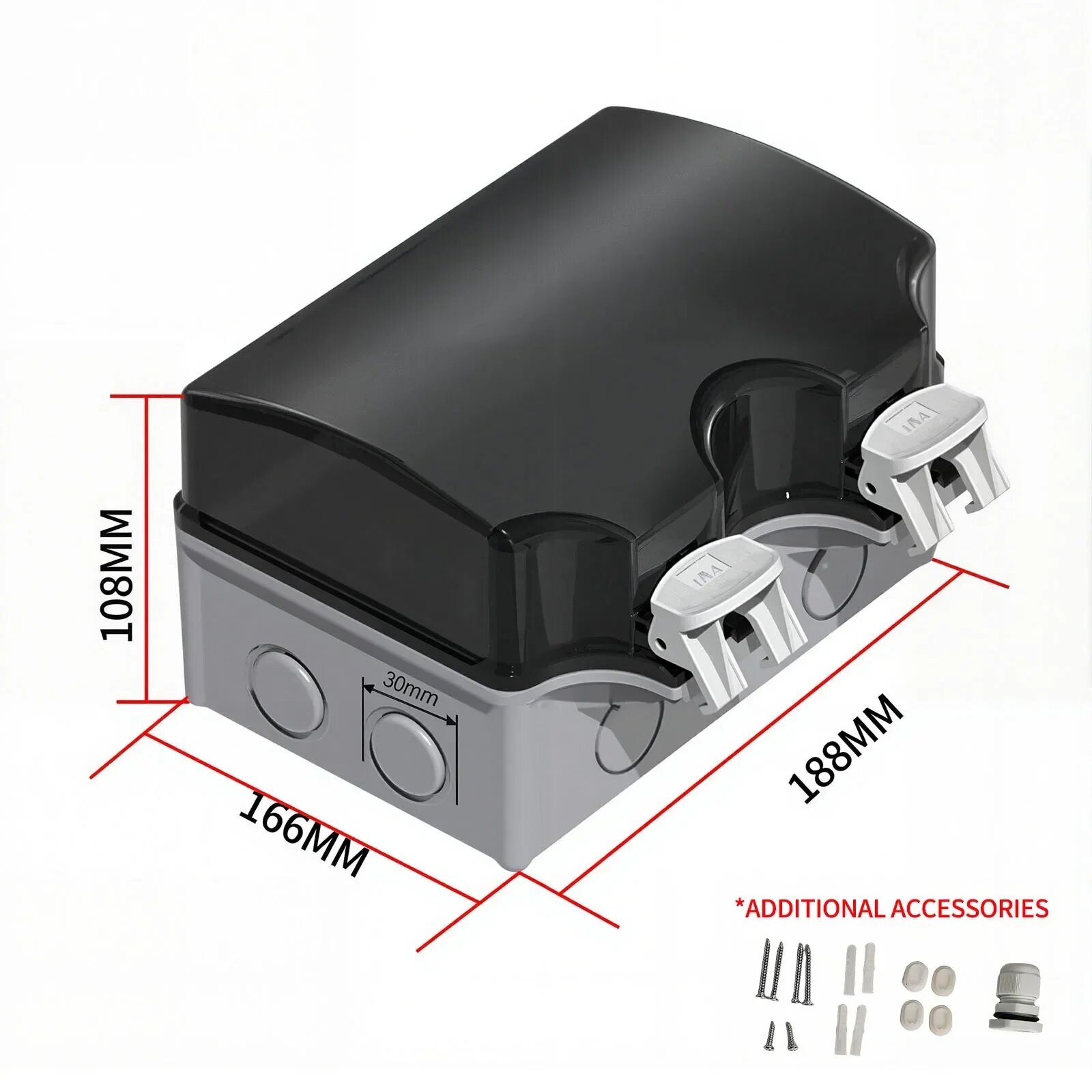 IP66 уличная розетка 220 В европейские розетки с переключателем водонепроницаемая двойная вилка для сада, двора, водонепроницаемая розетка B without socket