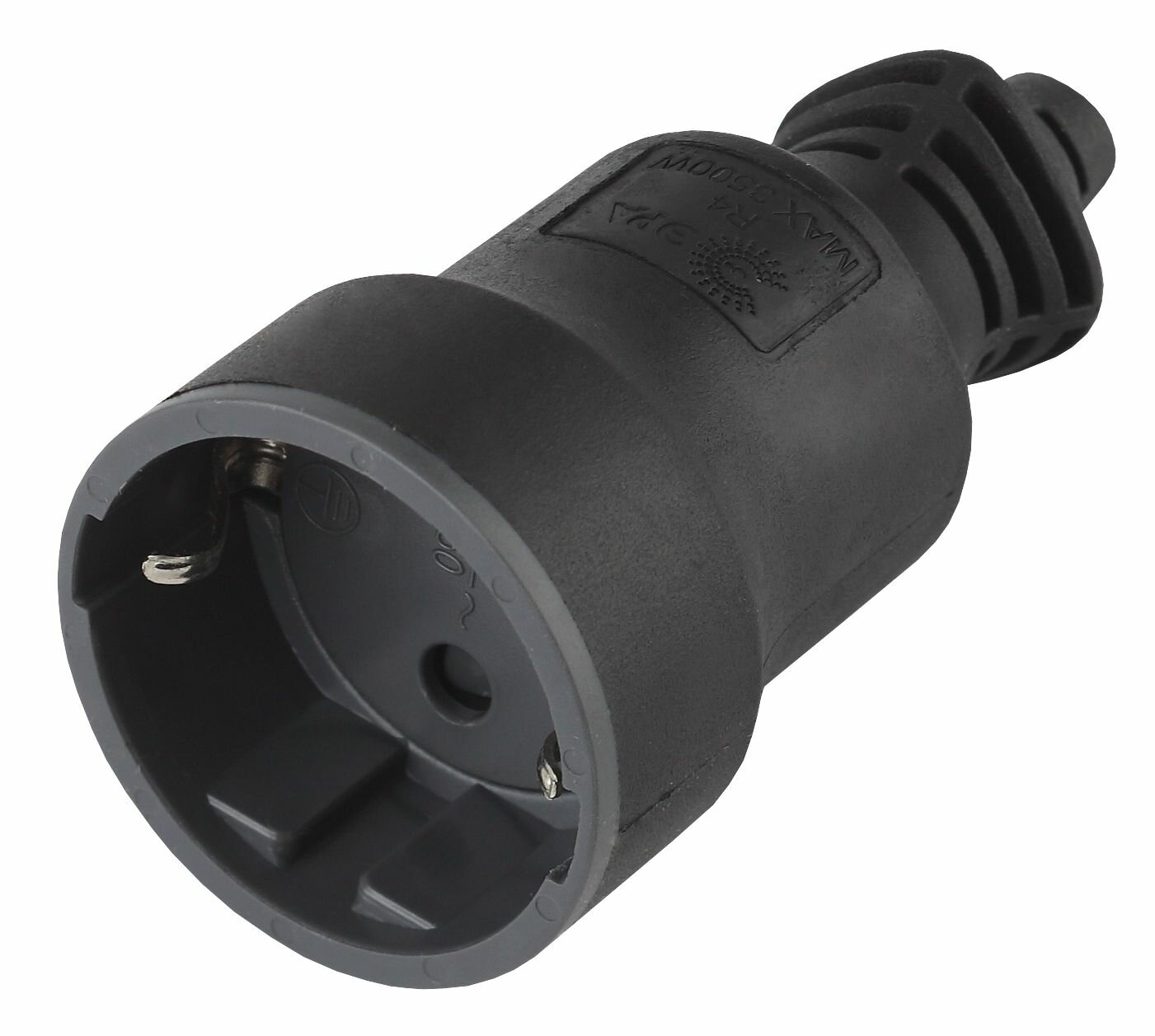 ЭРА R4(B) Розетка кабельная c/з 16A прямой ввод Черная, Б0019191