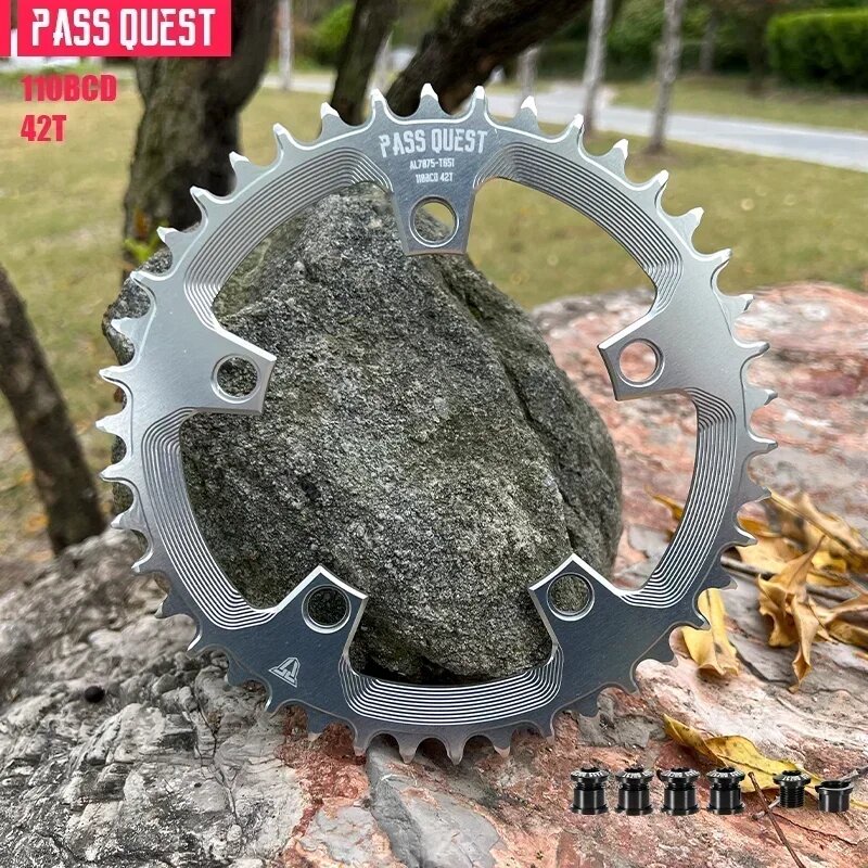PASS QUEST Овальная звезда 110 BCD 5 болтов для SRAM 3550 APEX RED 12 скоростей