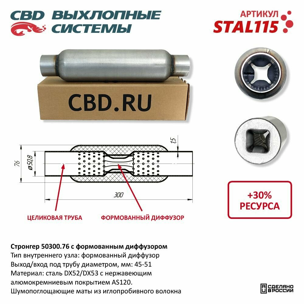 Стронгер 50300.76 с перфорированным диффузором.(10) CBD. STAL115