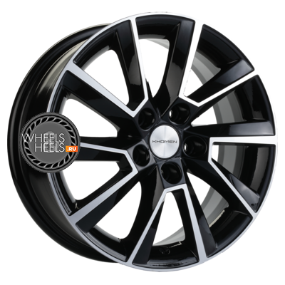 Диск автомобильный литой Khomen Wheels KHW1507 (Rapid/Fabia) 15x6 5x100 et38 dia57.1 Black-FP