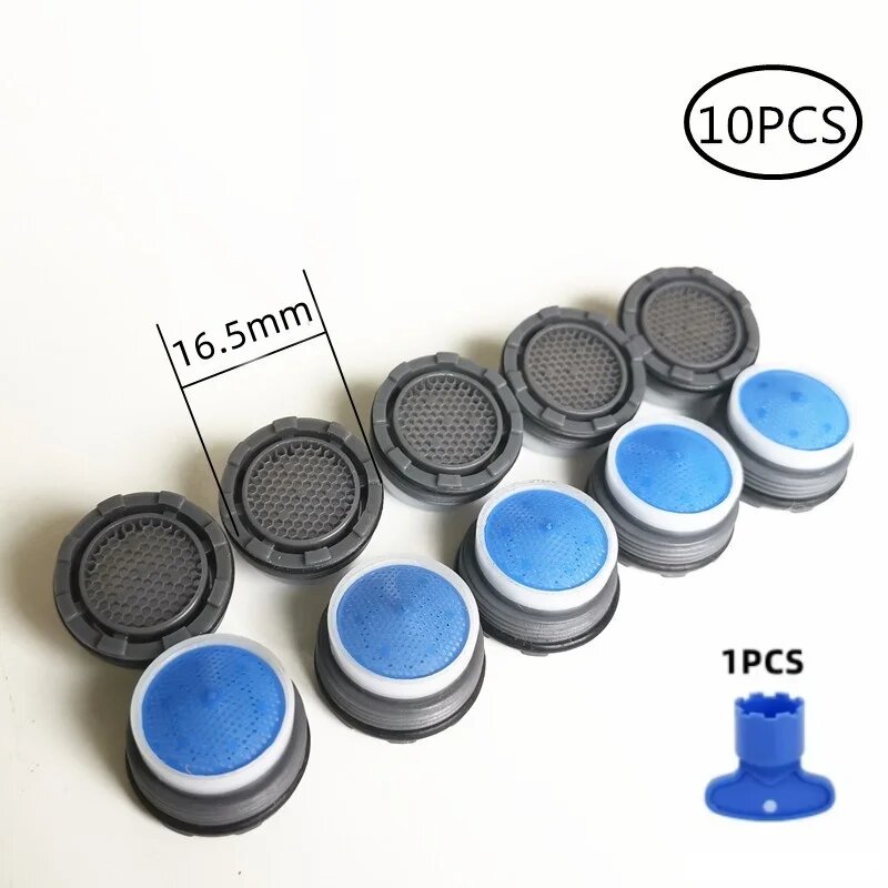10 шт. 16,5 мм аэраторы для смесителей с наружной резьбой, водосберегающие, с инструментом, для кухни, раковины, ванной, оптом
