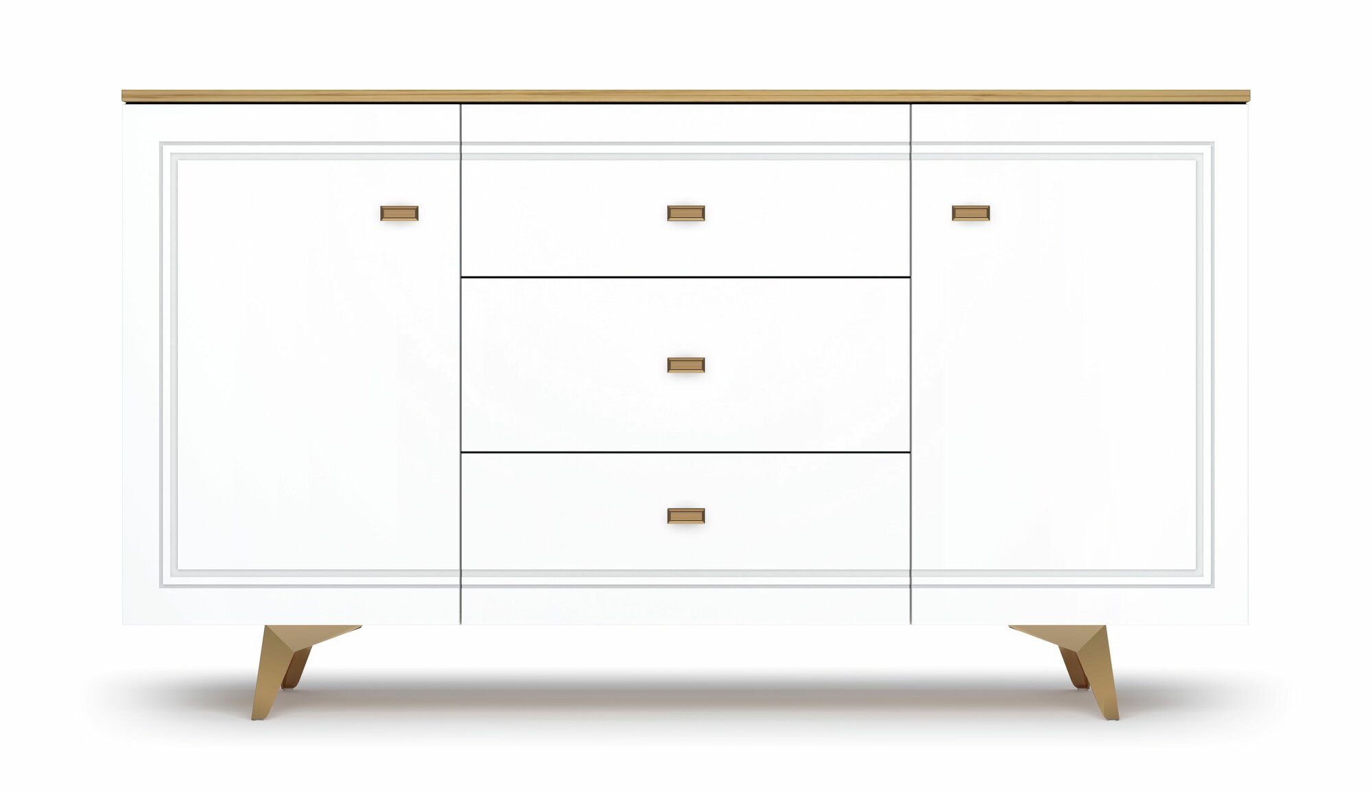 Комодино Кураж Вега Сапфир, ЛДСП, МДФ, 150x85x42 см, шариковые направляющие — фото 1