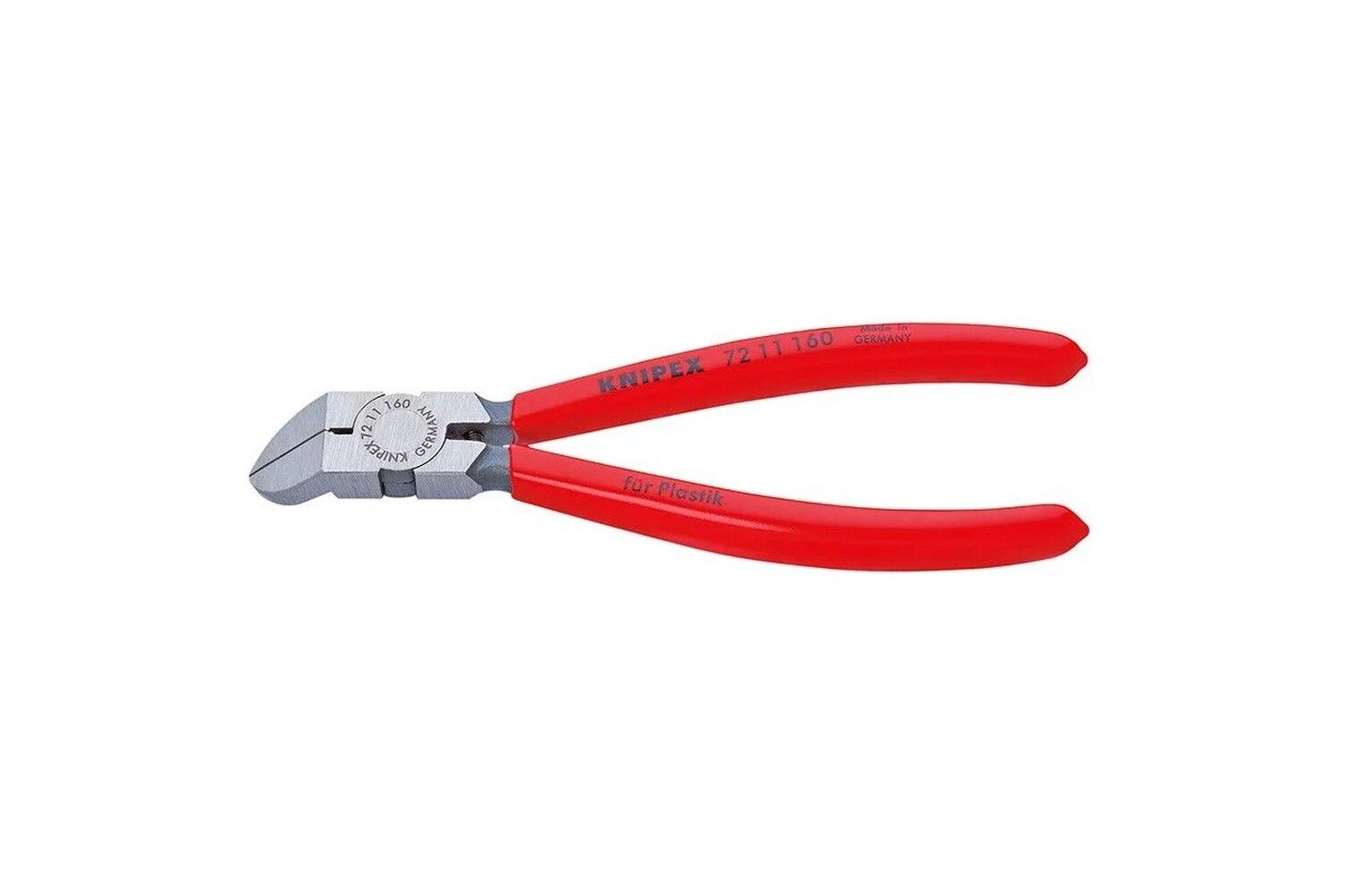 Бокорезы для пластика, губки 45°, пружина, 160 мм, обливные ручки KNIPEX KN-7211160SB