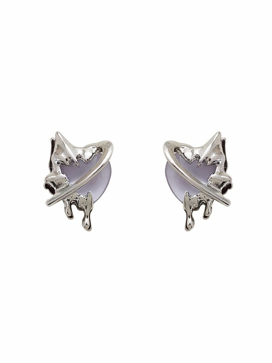 Серьги пусеты, стекло