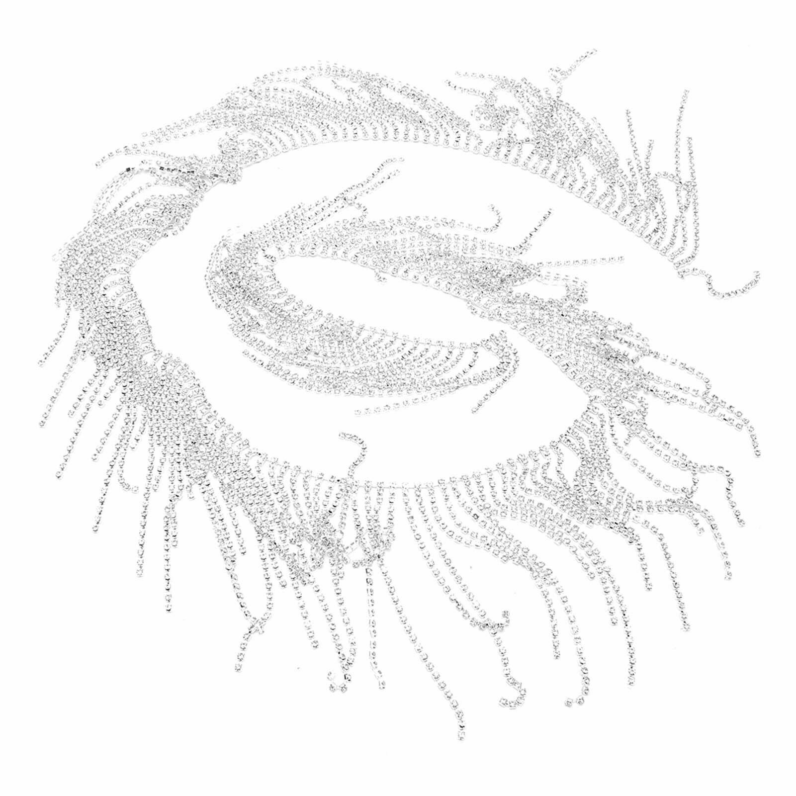 1 ярд бахрома со стразами, модная нерегулярная блестящая цепочка с кисточками и стразами для шитья, украшения своими руками