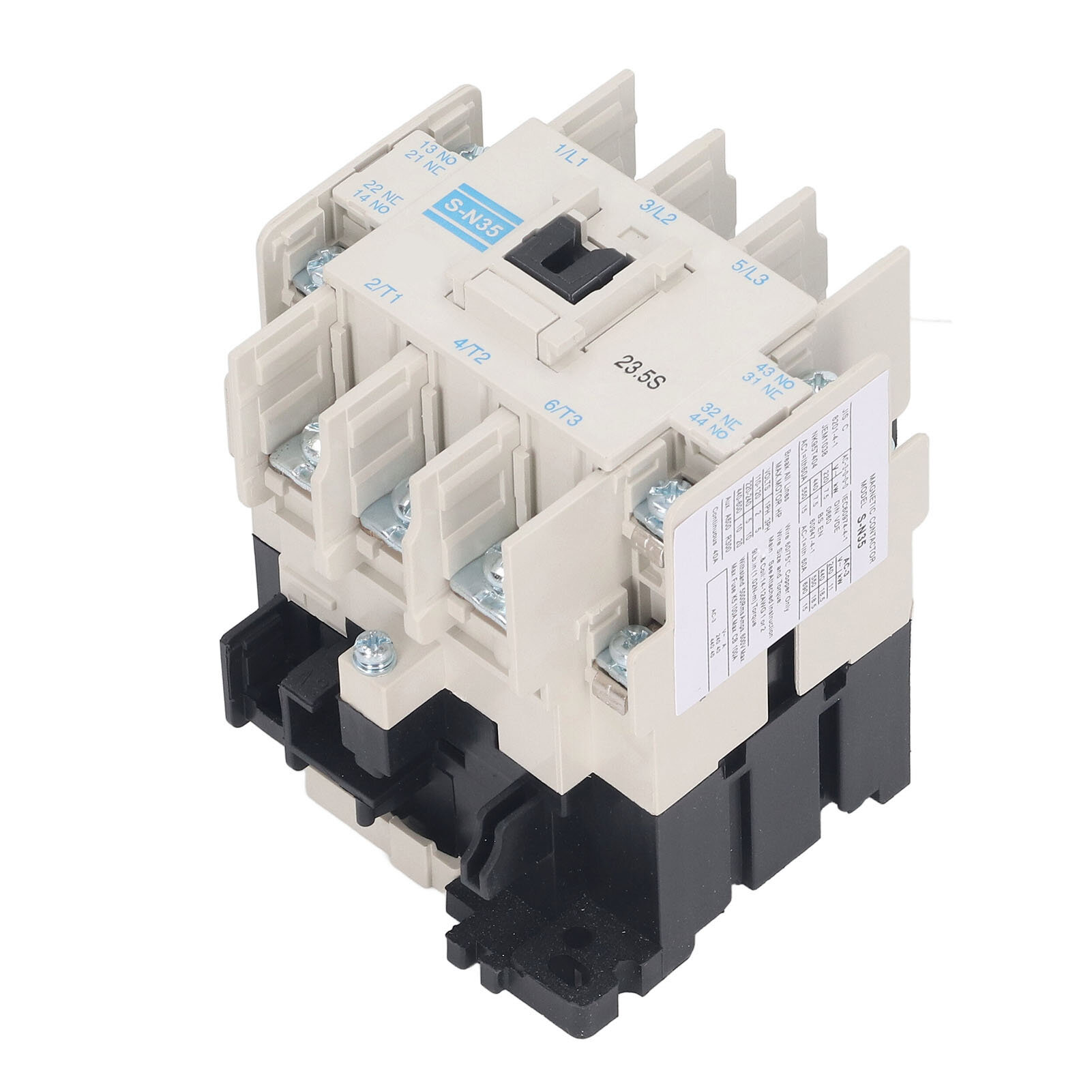 Контактор переменного тока Корпус ПК Медный серебряный контакт 4НО 4НЗ 3-полюсный электромагнитный контактор 50 60 Гц 60 А 380 В