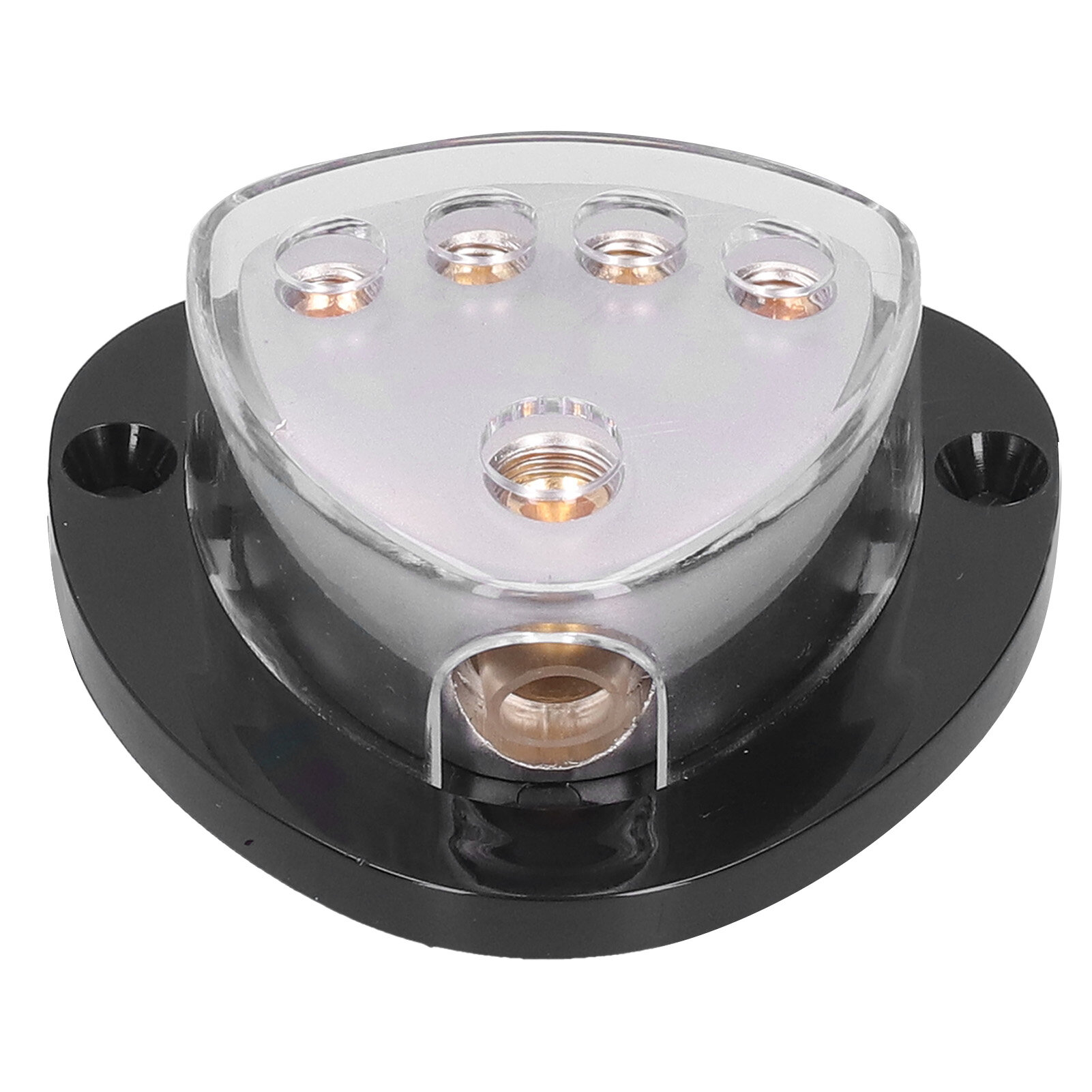 Блок предохранителей с одним входом и четырьмя выходами, провод 0/4 AWG на 4/8, для автомобилей, грузовиков и лодок.