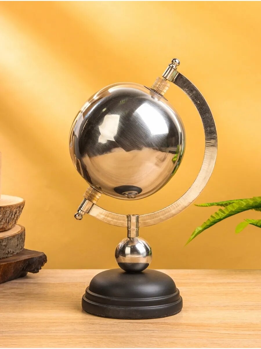 Глобус сувенирный "Жемчуг" 12,5х15х25,5 см, стекло, дерево