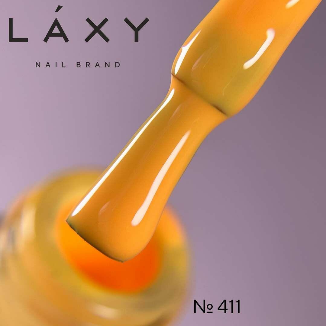 LAXY Гель лак желтый для маникюра для ногтей, Laxy 411