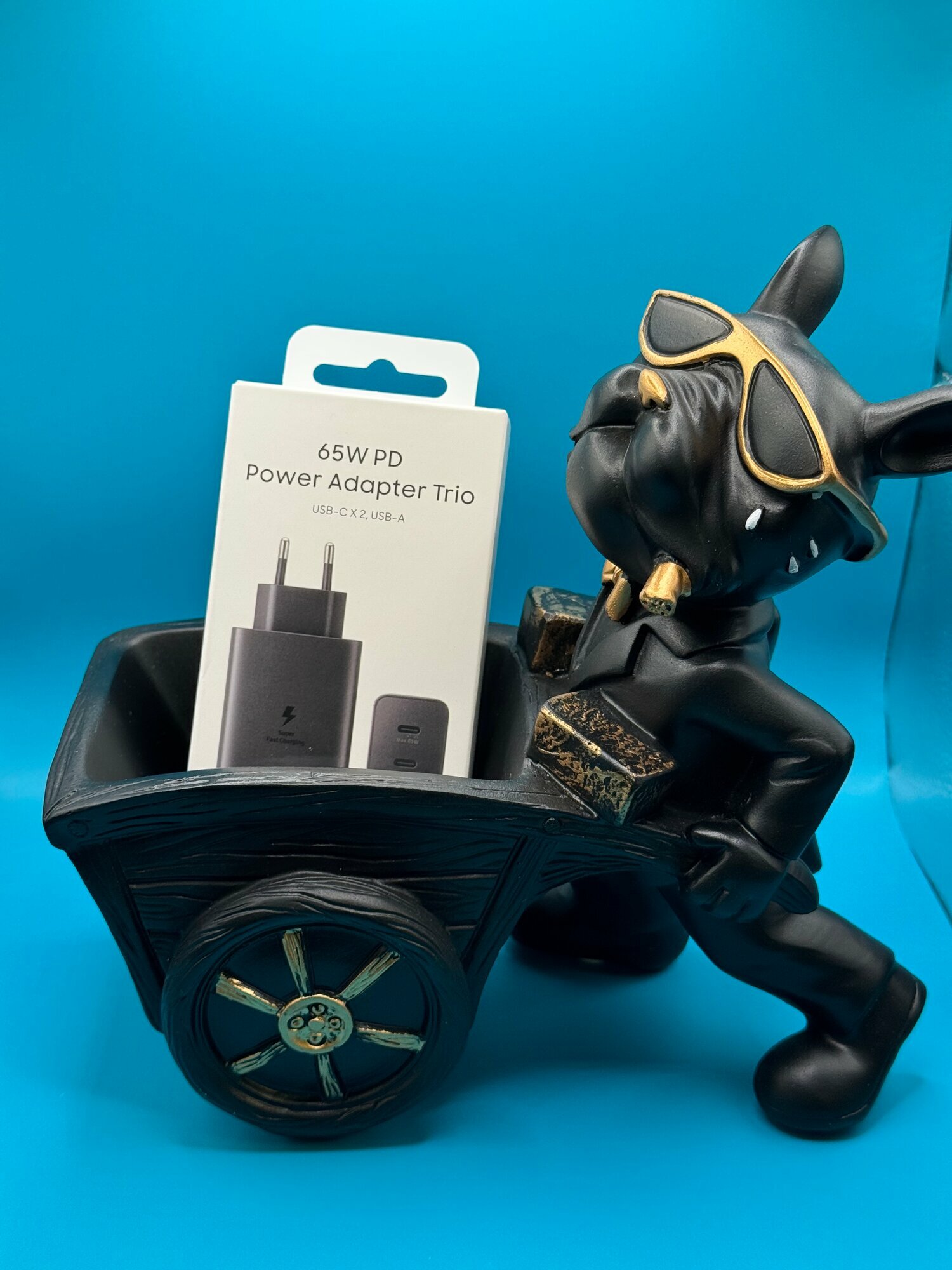 Зарядное устройство сетевое Samsung EP-T6530, Оригинал, 65W 2xType C + USB, черное