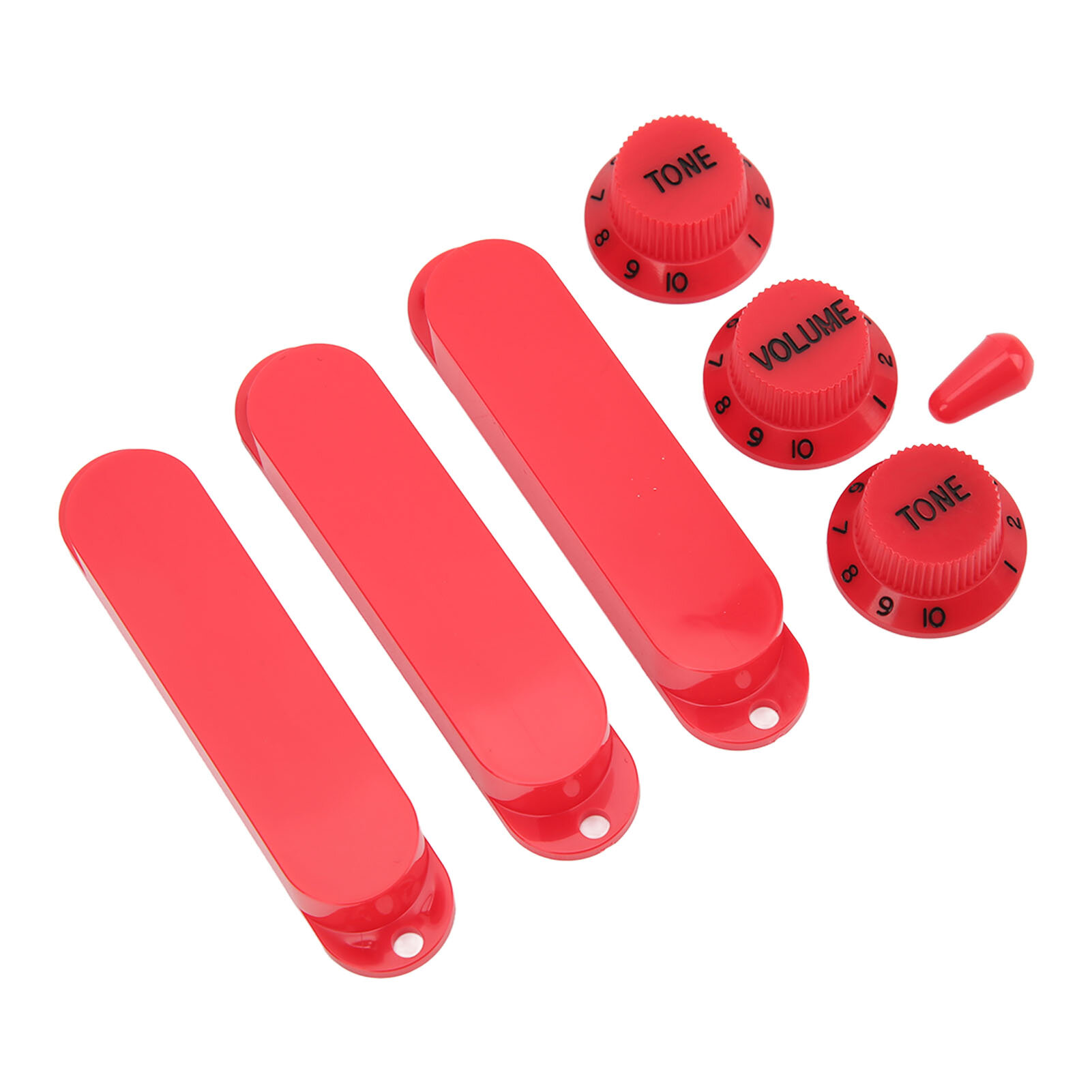 Комплект из 7 предметов: сменная пластиковая крышка для звукоснимателя сингла, ручка громкости, переключатель тембра