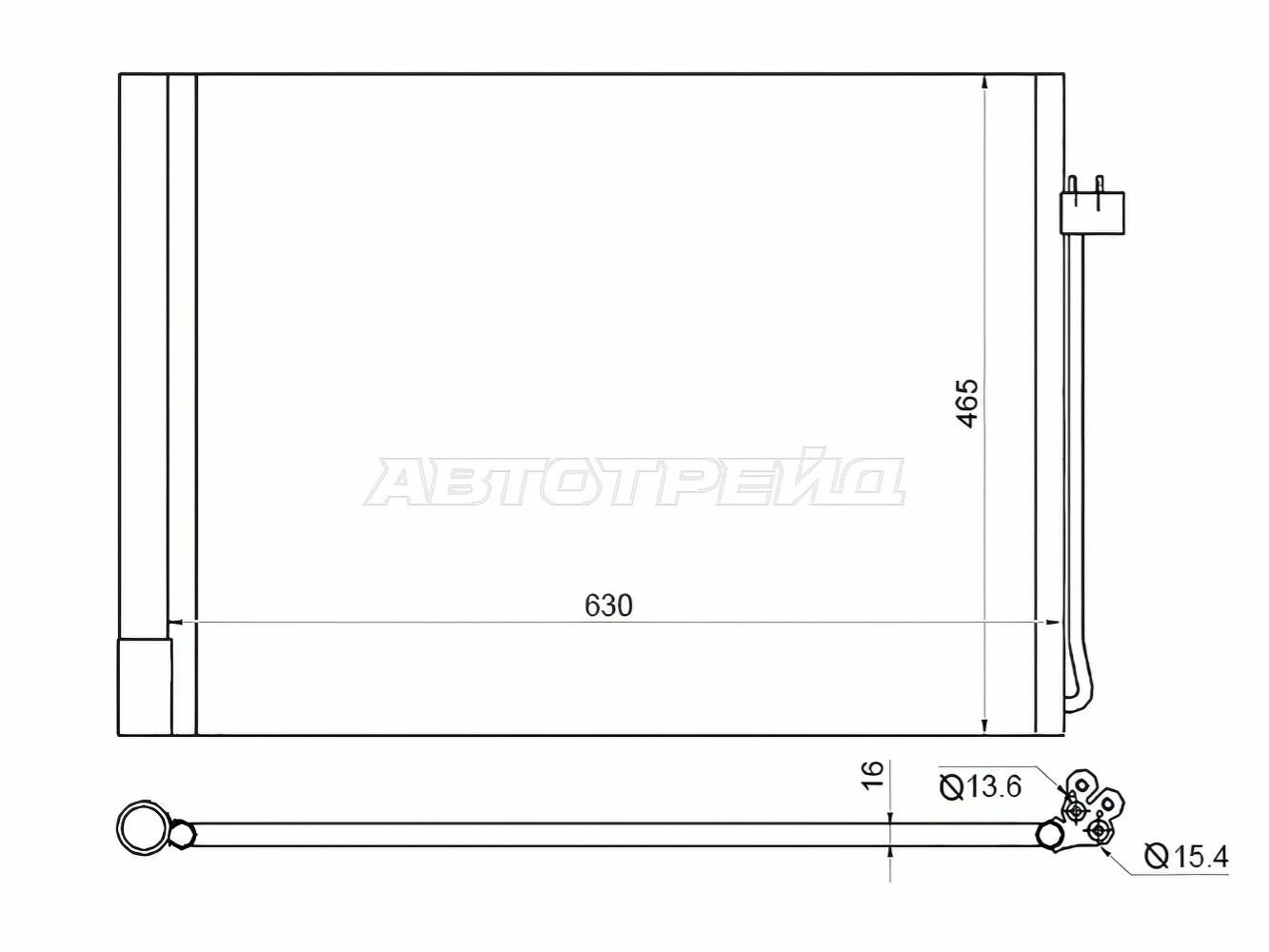 Радиатор кондиционера для БМВ X5, X6 арт STBW703940 SAT