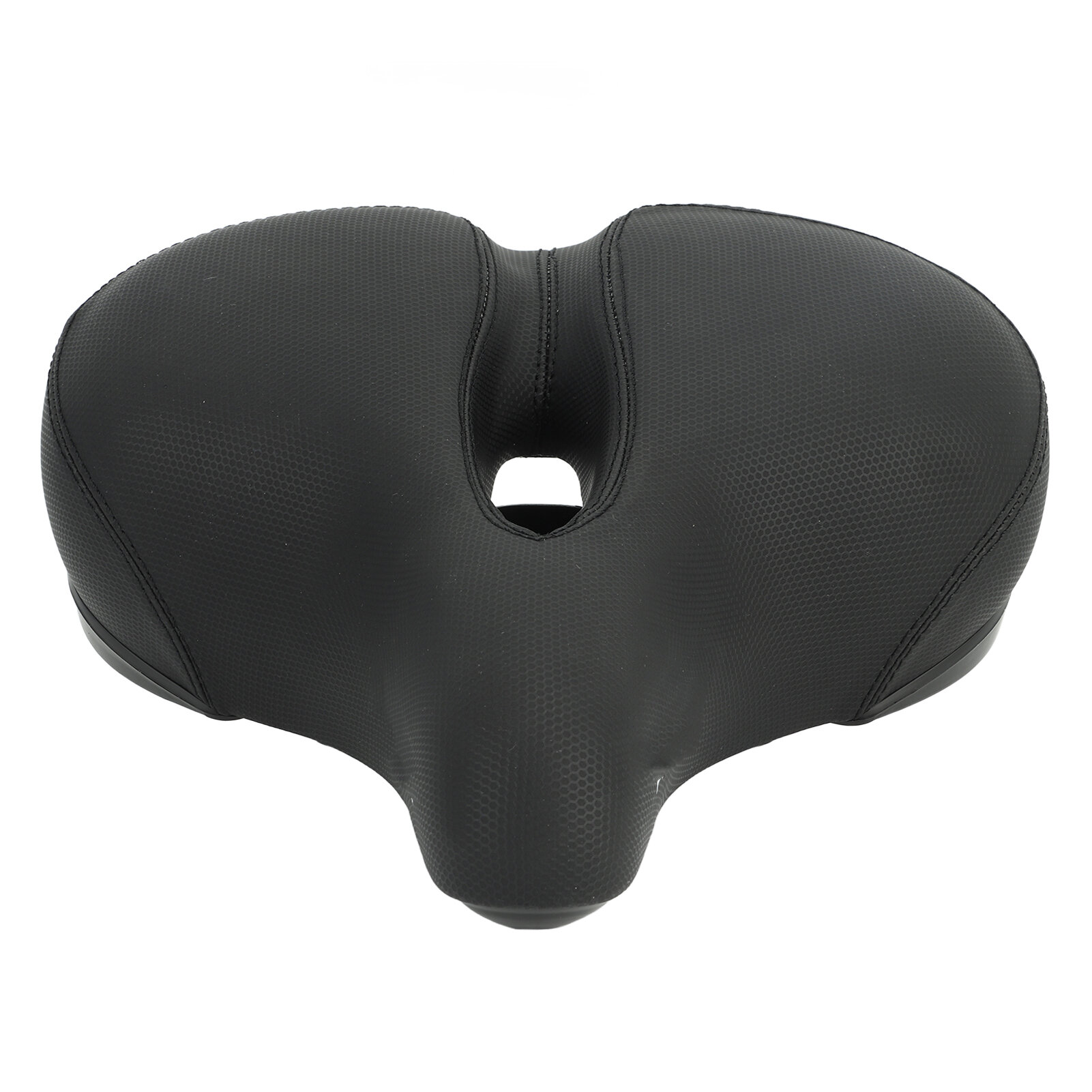 Велосипедное сиденье увеличенное удобное водонепроницаемое амортизирующее велосипедное седло для мужчин женщин черный