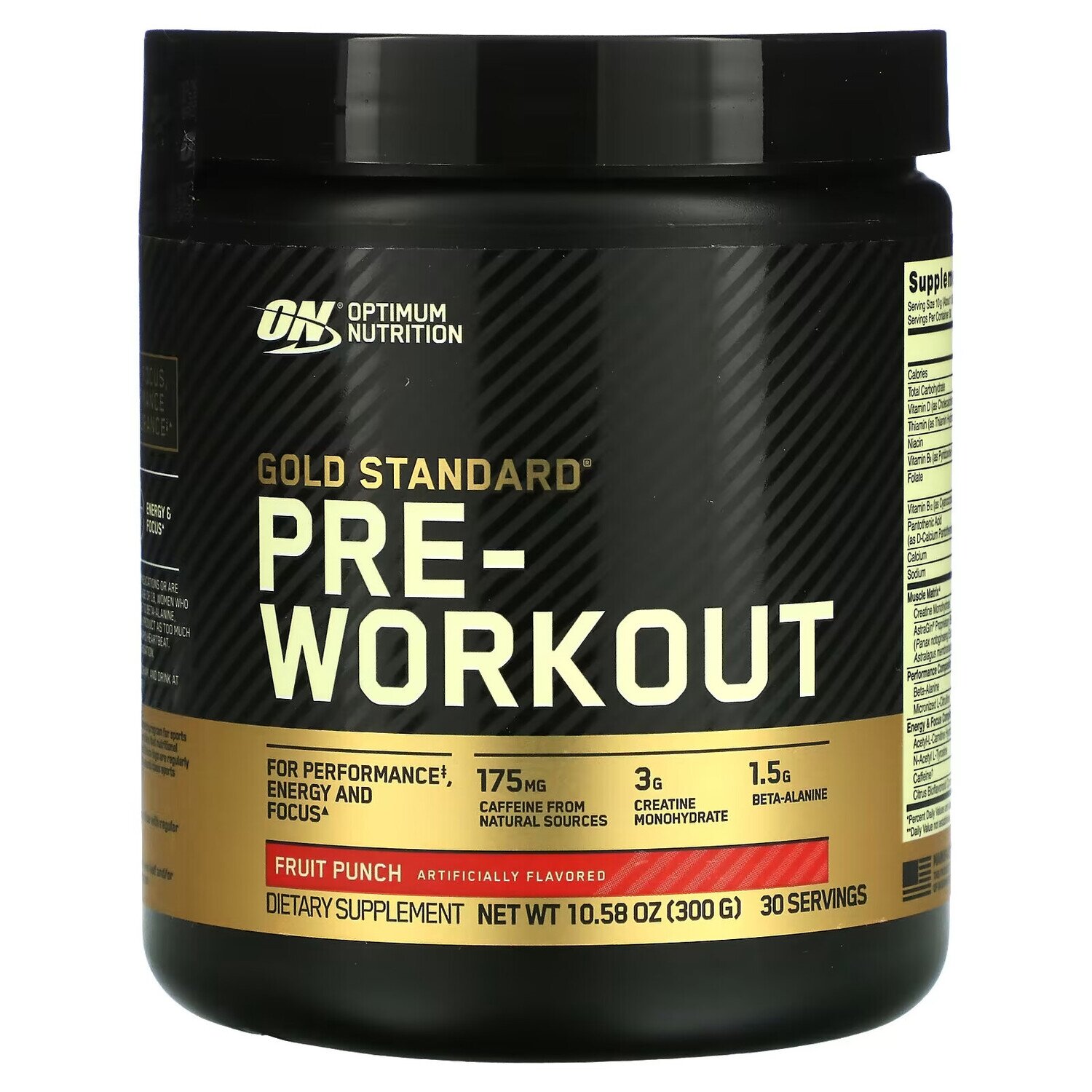Предтренировочный комплекс Gold Standard Pre-Workout 300 гр (Optimum Nutrition) Фруктовый пунш