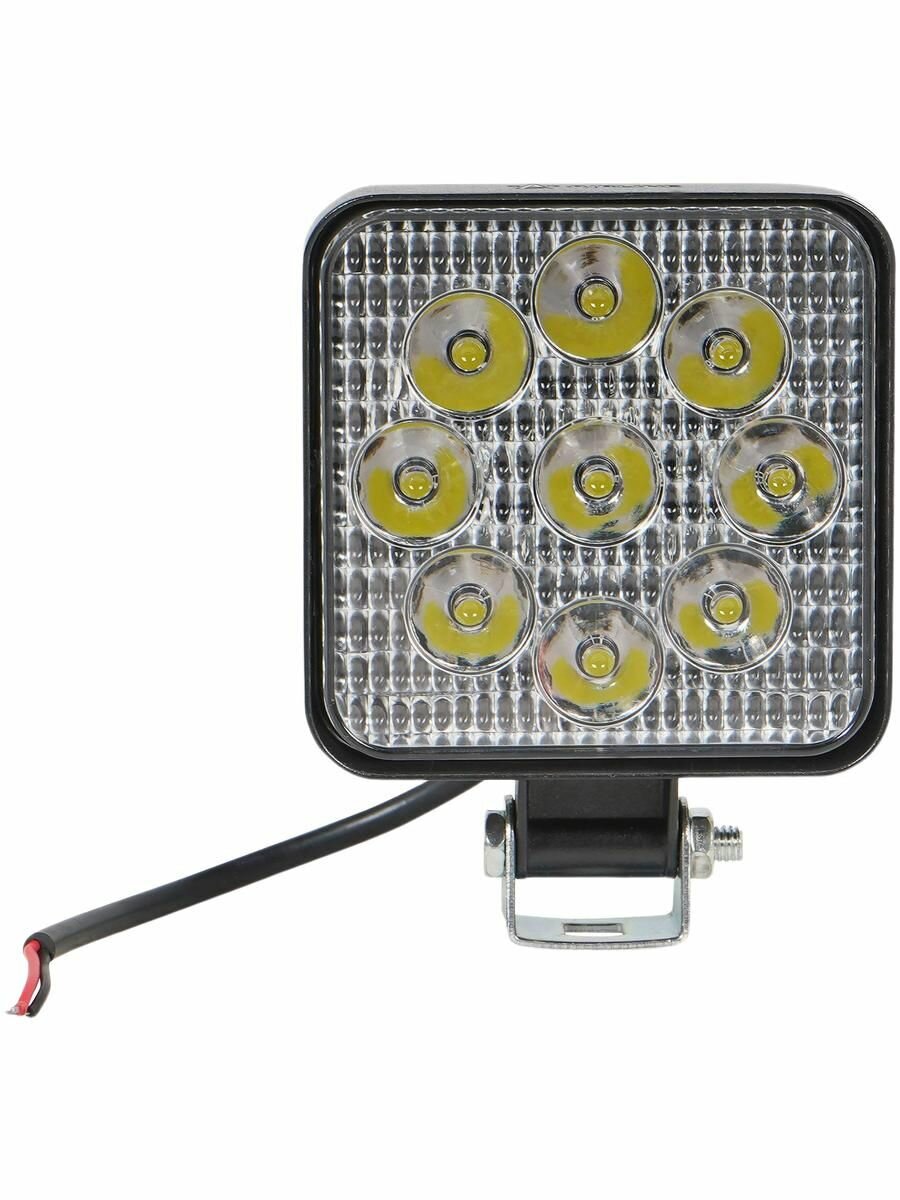 Фара светодиодная квадратная 9LED, направленный свет, 9Вт, 83х83х22мм, 12В, STANDART