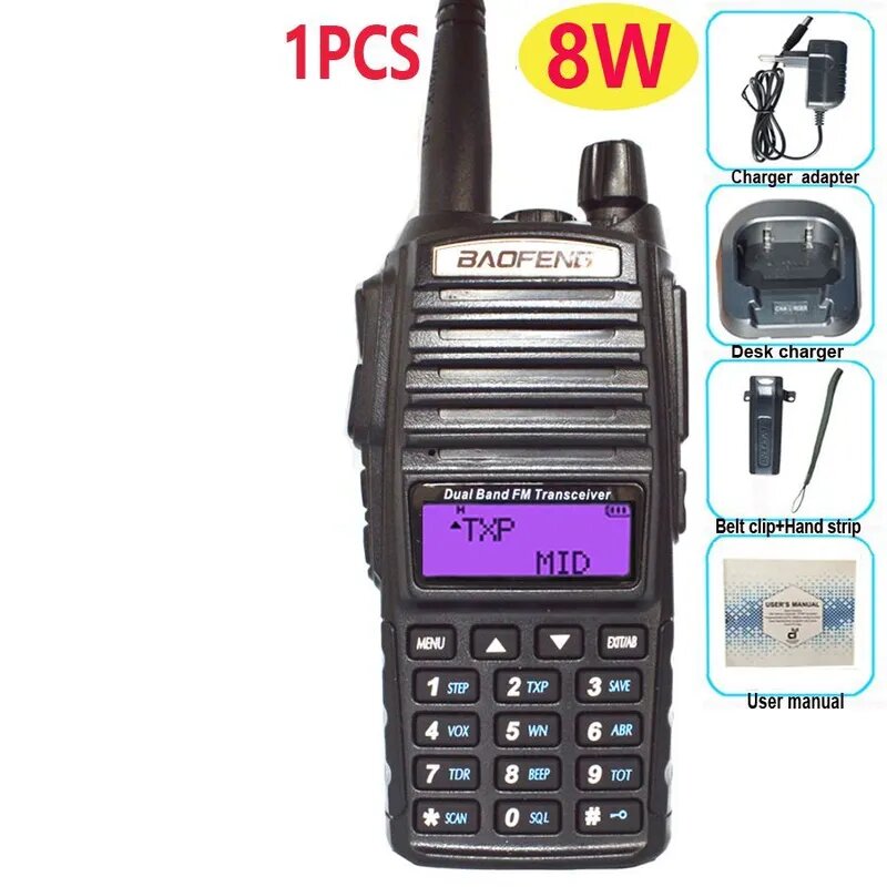 Портативная рация Baofeng с реальной мощностью 8 Вт -hz