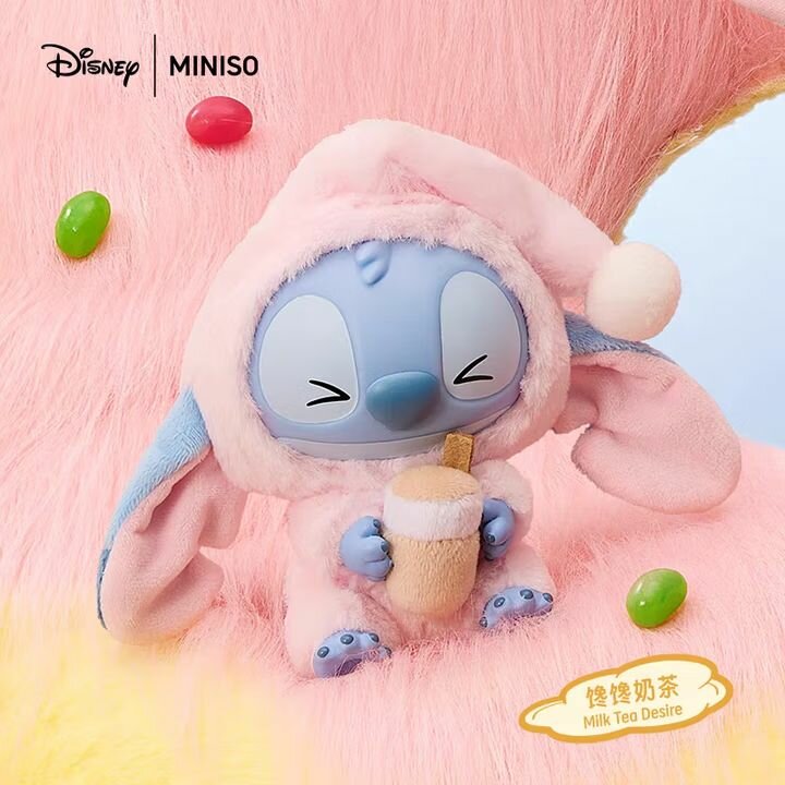 Коллекционная фигурка Слепая коробка MINISO Stitch "Eat Something Before Sleep" Series Blind Box Vinyl Plush