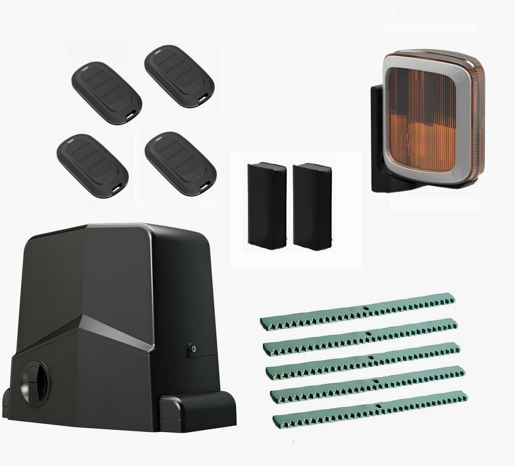 Автоматика для откатных ворот ARW-600MKIT FULL5-A-T4, комплект: привод, 4 пульта, лампа, фотоэлементы, 5 реек