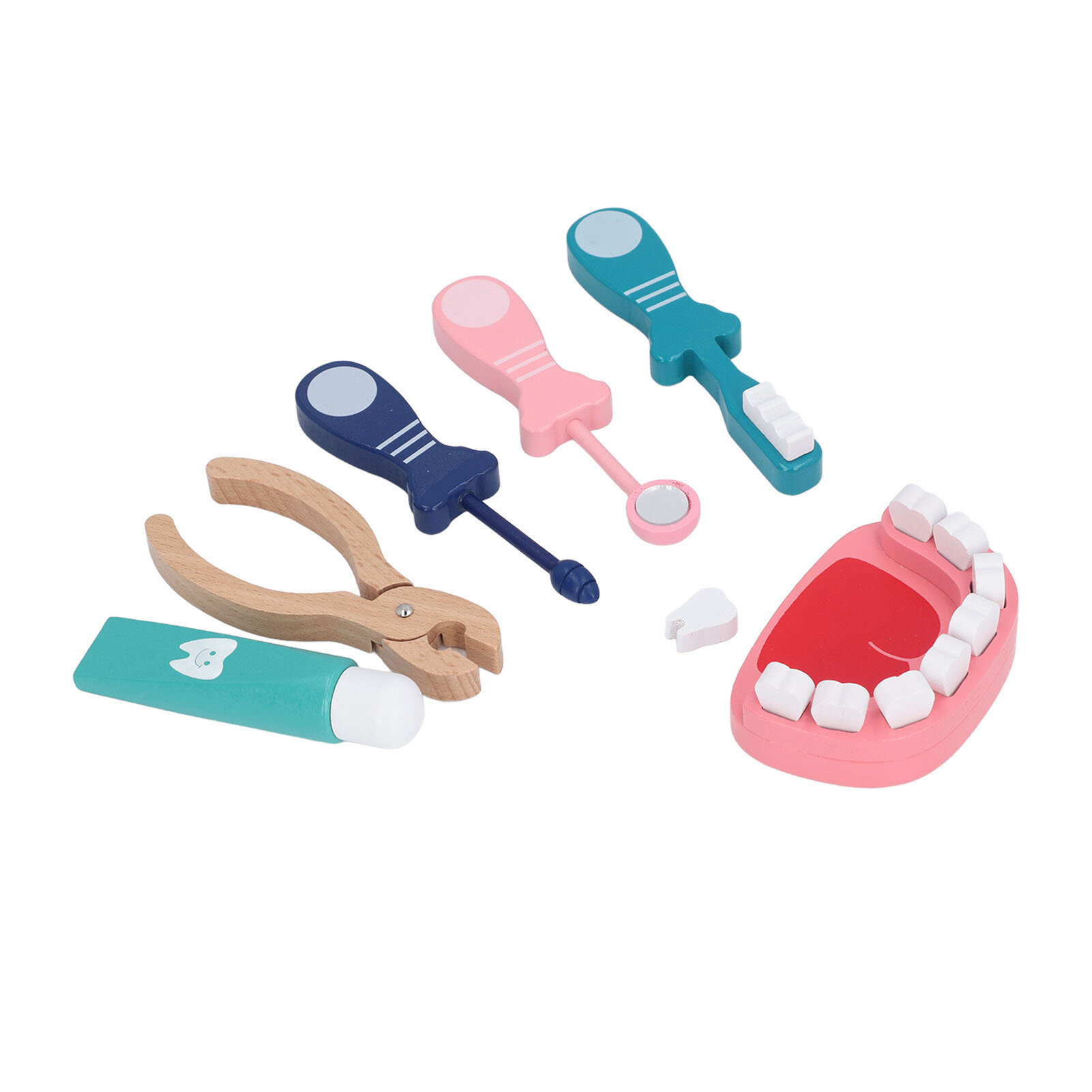 Набор для врача для детей Образовательный симуляционный Набор для игры в доктора Стоматология Материал Дерево Рубероид Высокая плотность Доска Плита Пакет 6 Блоков 1 Деревянный Зажим