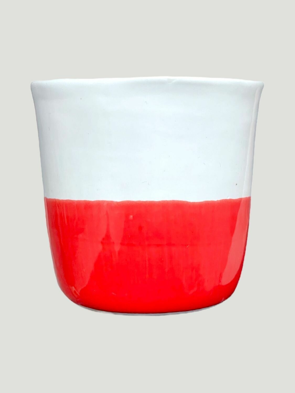 Стакан ручной работы «Прямой», красный кристалл, керамика, 170 мл