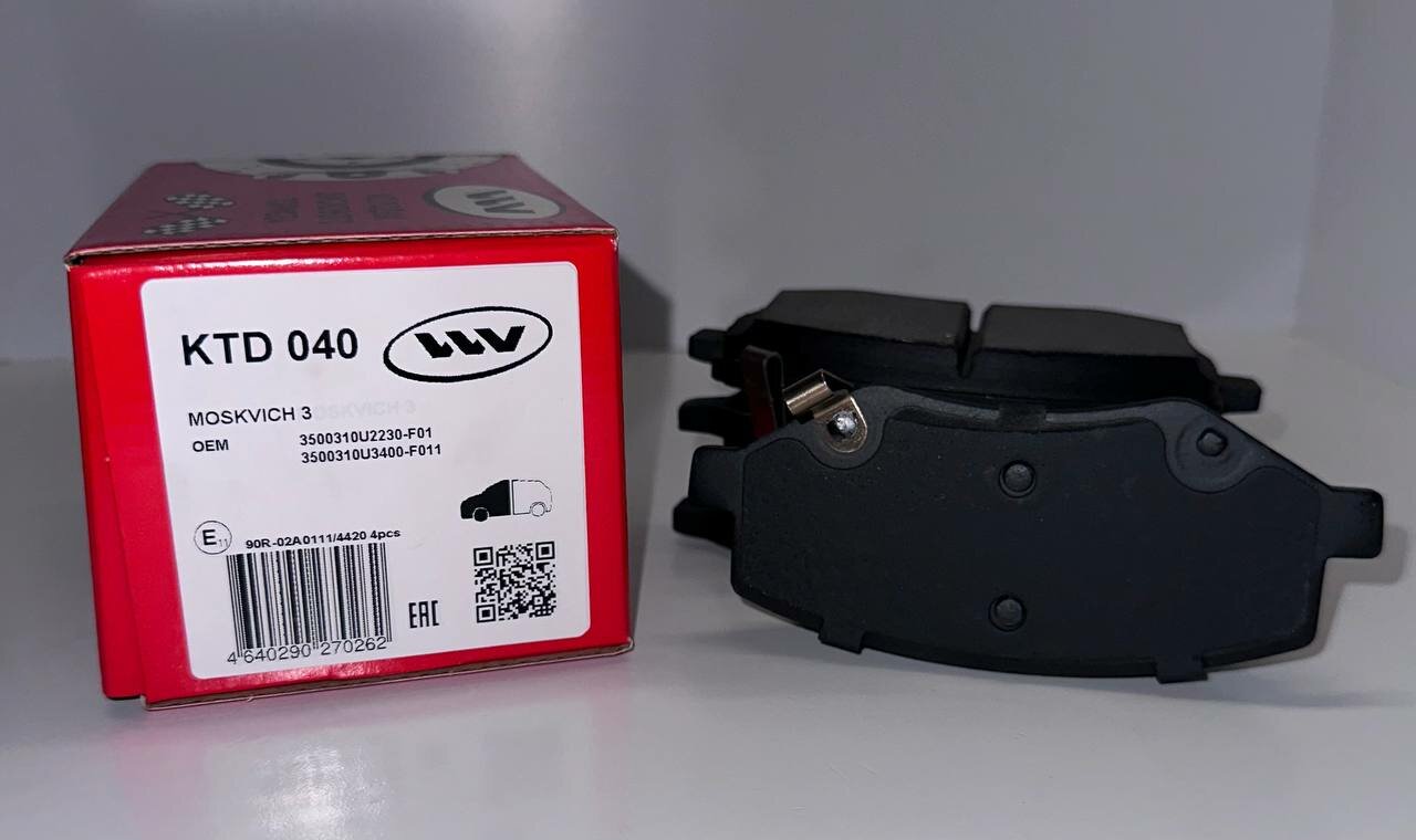 Колодки тормозные дисковые передние для MOSKVICH 3