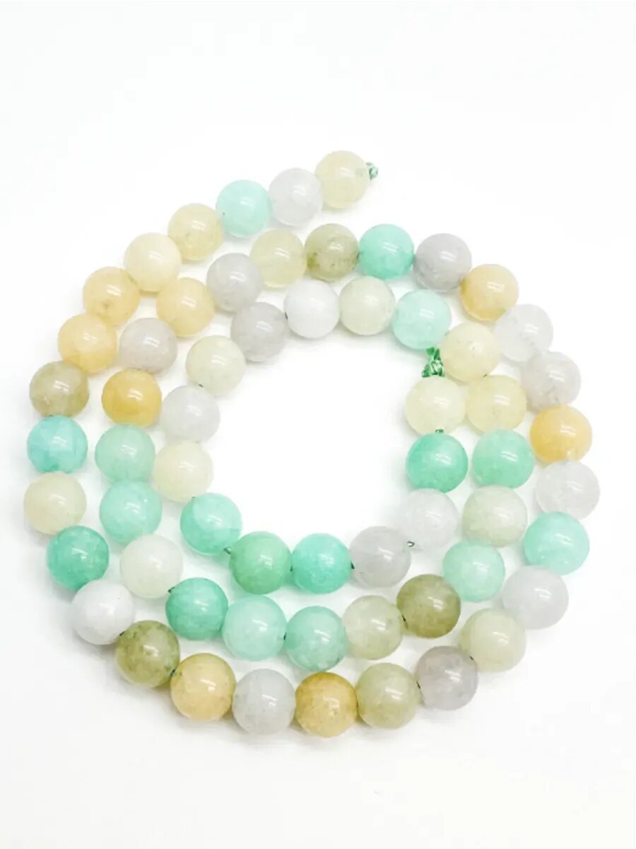 1106 Топовый агат разноцветный нежный микс цветов 6мм 1 нить