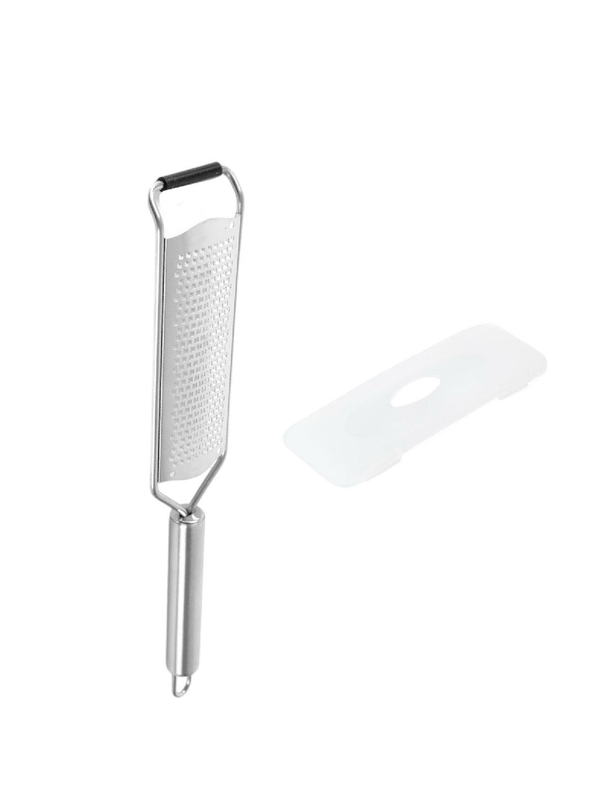 Терка для сыра из нержавеющей стали с эргономичной ручкой для снятия цедры лимона и шоколада. Овощерезка, пригодная для мытья в посудомоечной машине.