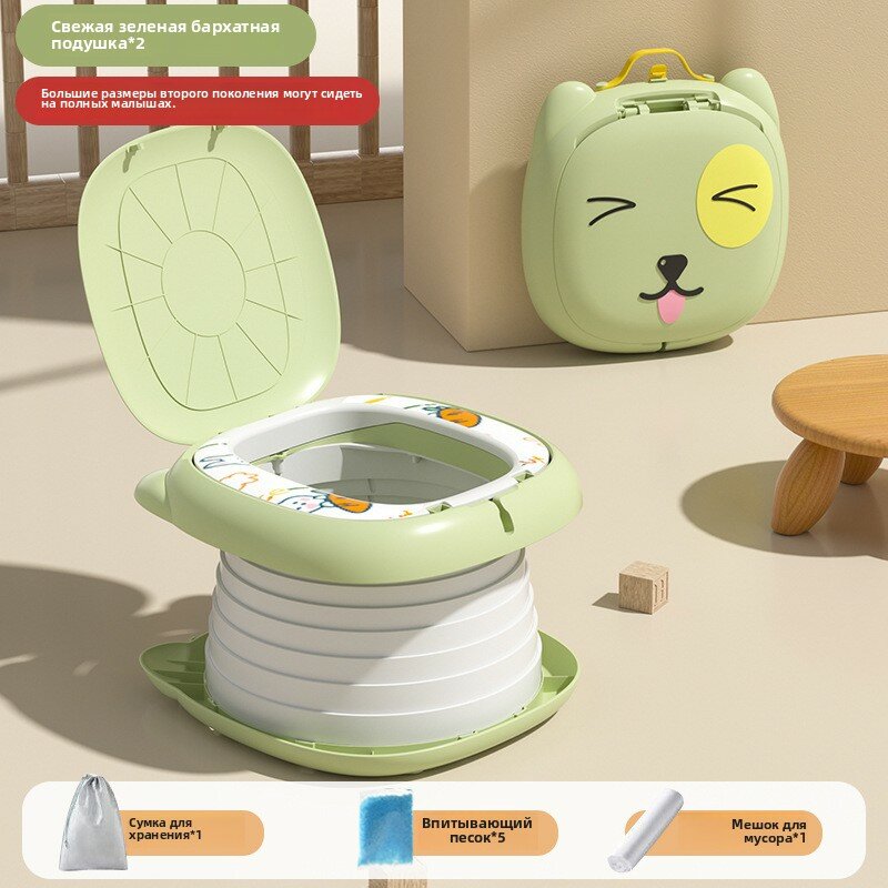 Складной детский туалет для авто – нескользящий, выдерживает до 70 кг