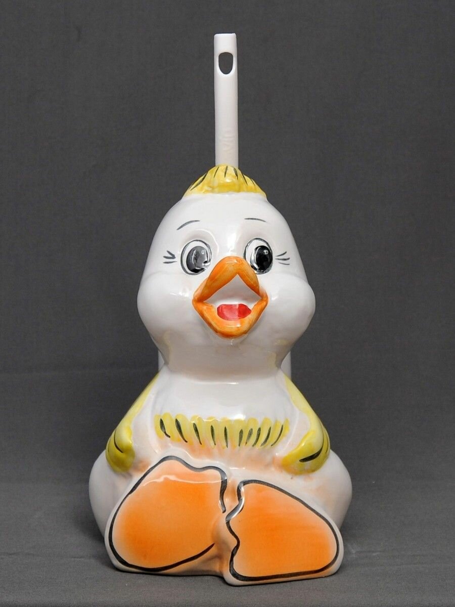 Ершик для унитаза напольный керамический утёнок