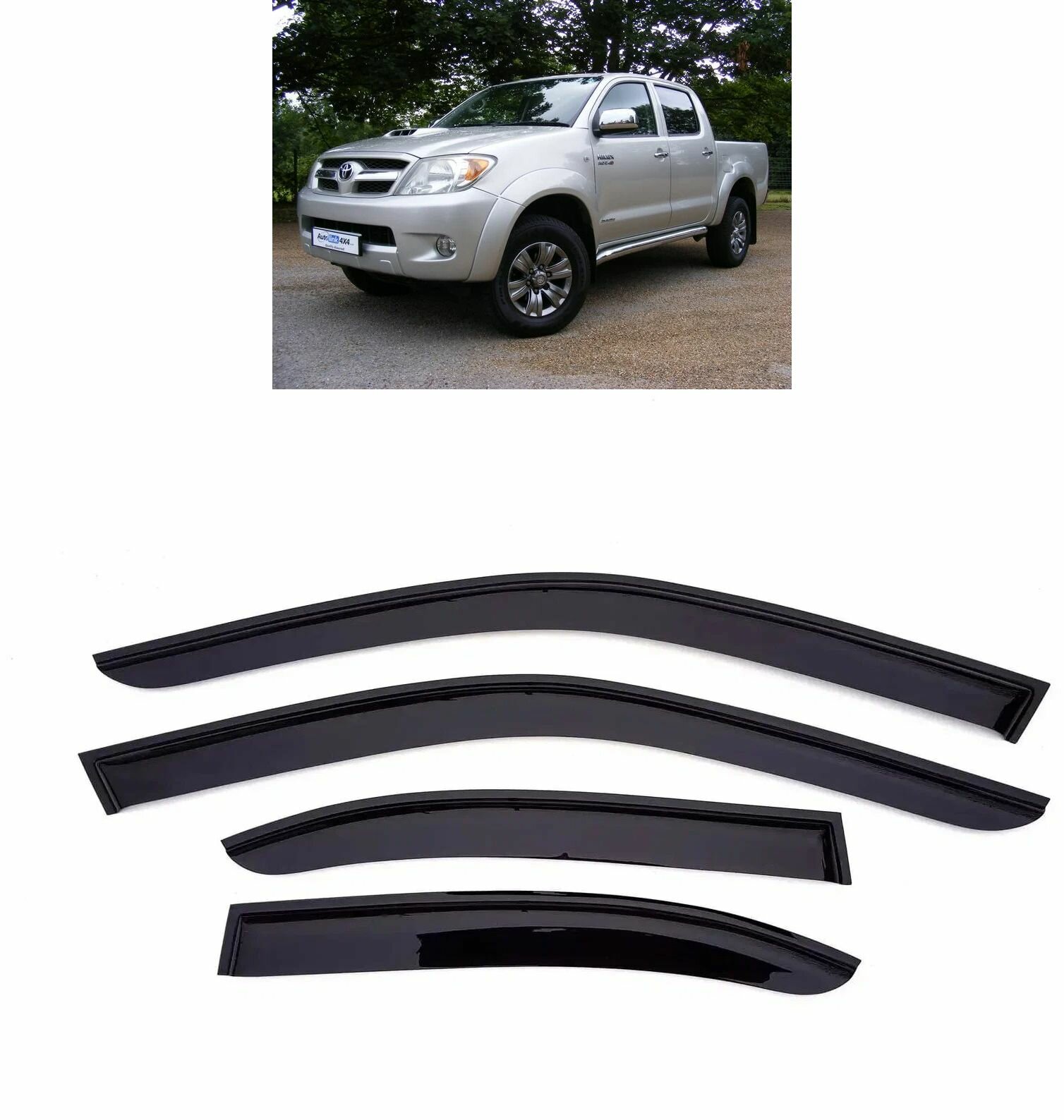 Дефлекторы боковых окон TOYOTA Hilux Тойота Хайлюкс (2006-2015)