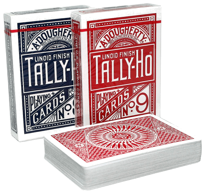 Карты Tally Ho Circle Back Красные 54 карты / Карты для фокусов и покера