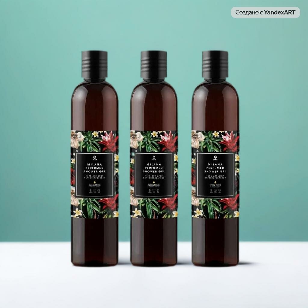 Гель для душа Grass MILANA Парфюмированный Spring Bloom, 350 мл, 3 уп