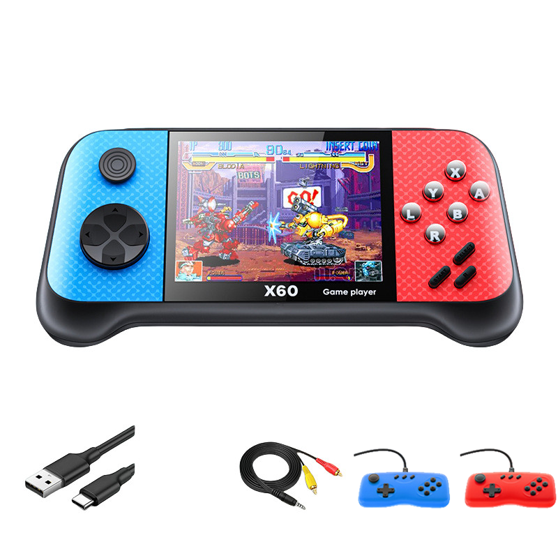 Игровая консоль X60, портативная игровая консоль PSP, Ретроконсоли Двойная ручка