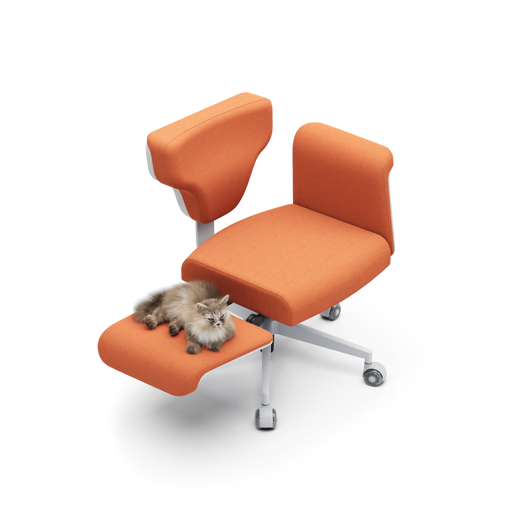 Кресло-трансформер FoxGear STUDIO Fabric, FG-STUDIO-F-OR, ткань, оранжевое